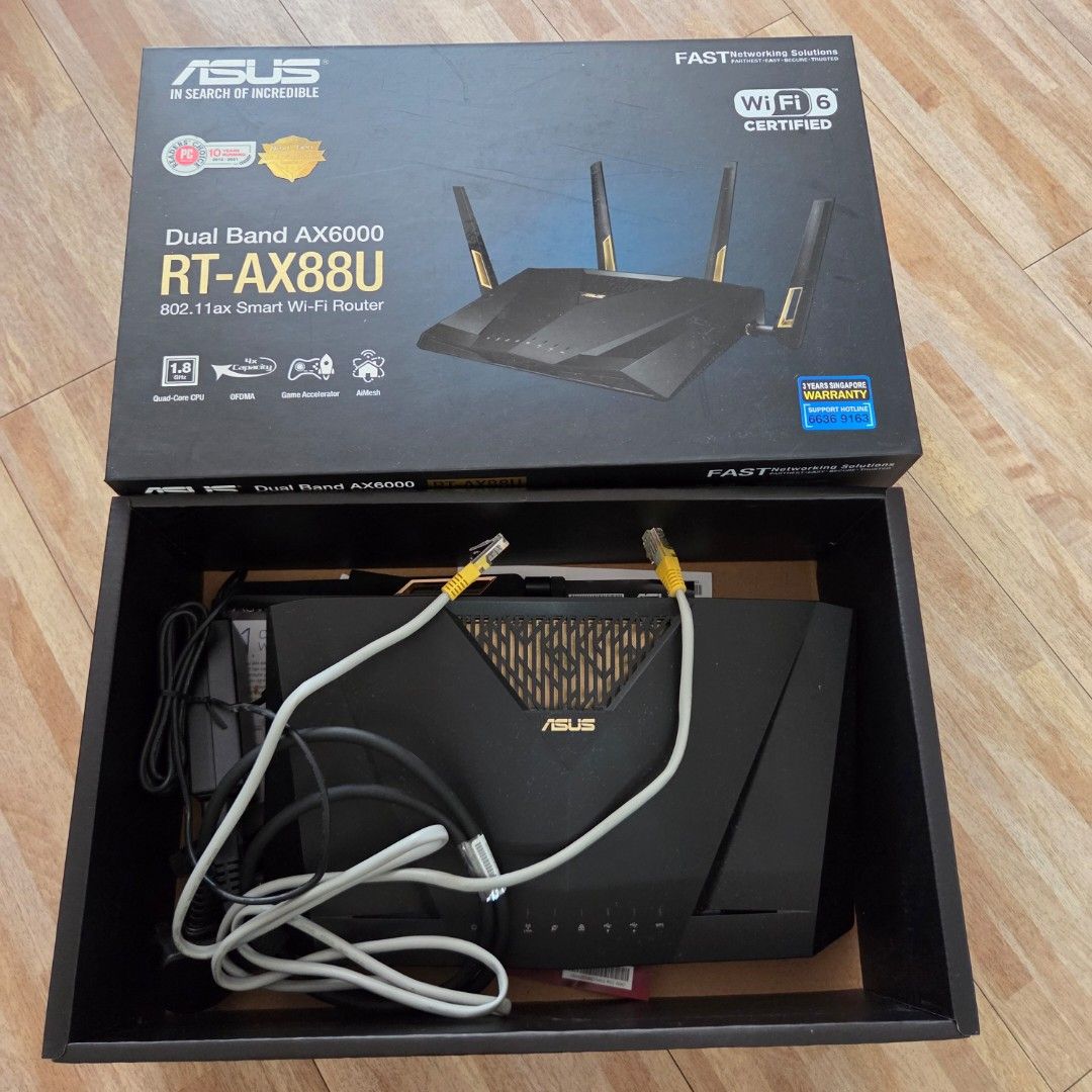 ASUS RT-AX88U Dual Band WiFi 6 Router, Computers & Tech, Parts ...