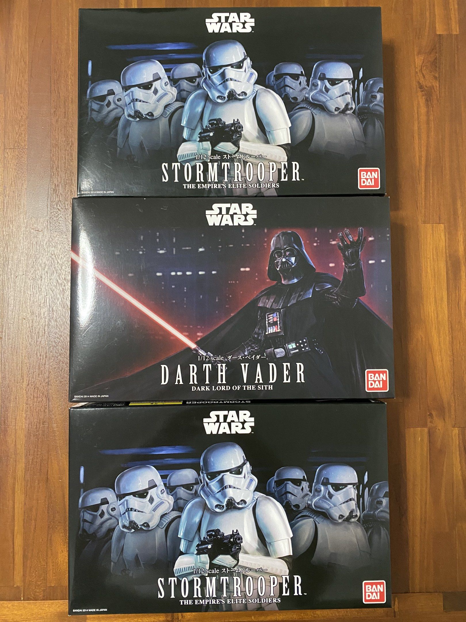 Bandai x Star Wars Model Kit - Stormtrooper x2 & Darth Vader, Hobbies ...