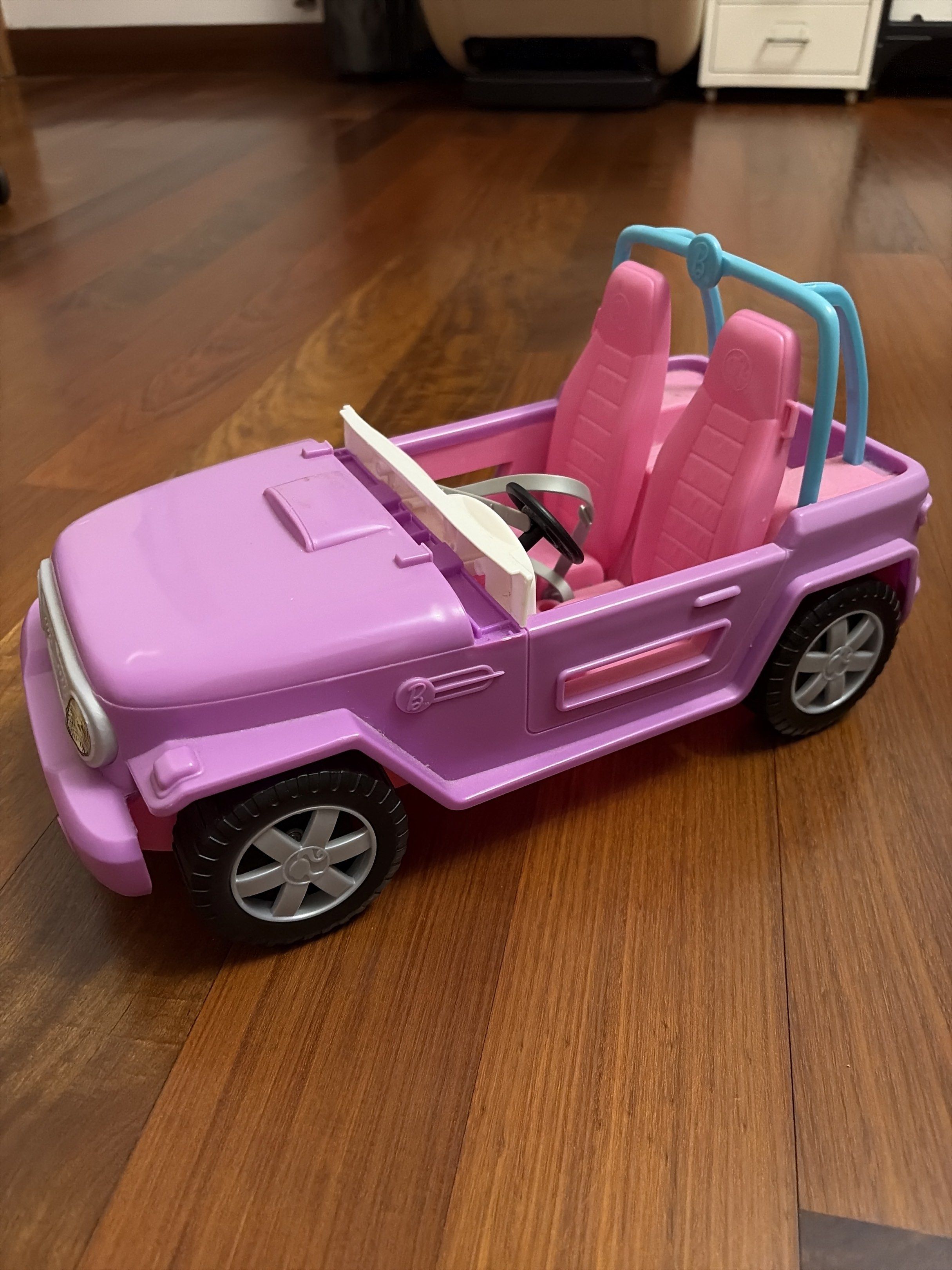 Barbie Jeep Car - Pink, Hobbies & Toys, Toys & Games on Carousell