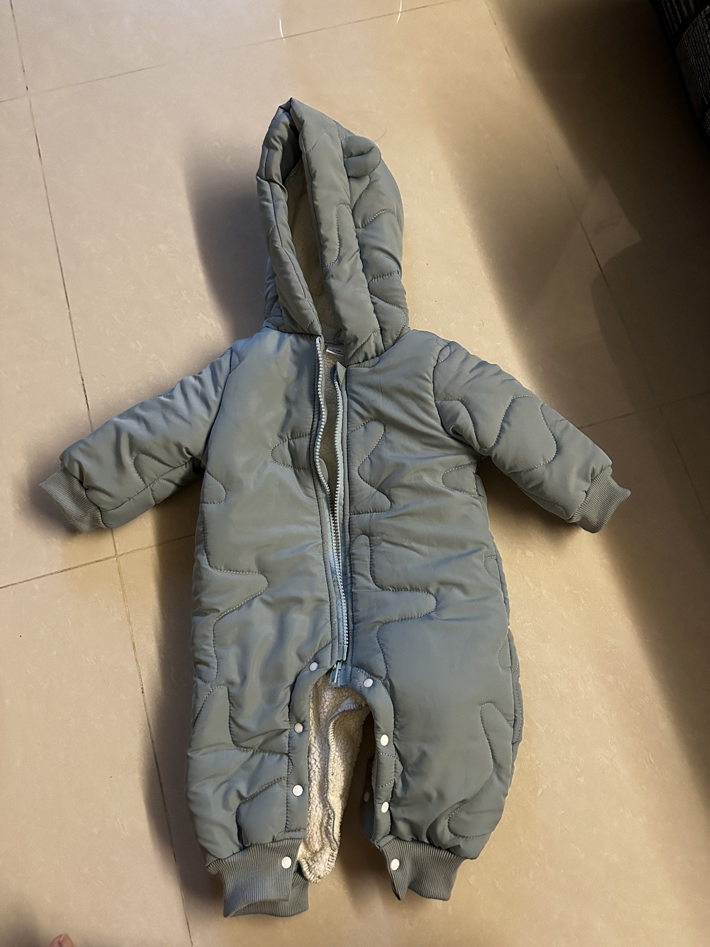 Blue baby puffer, Babies & Kids, Babies & Kids Fashion on Carousell