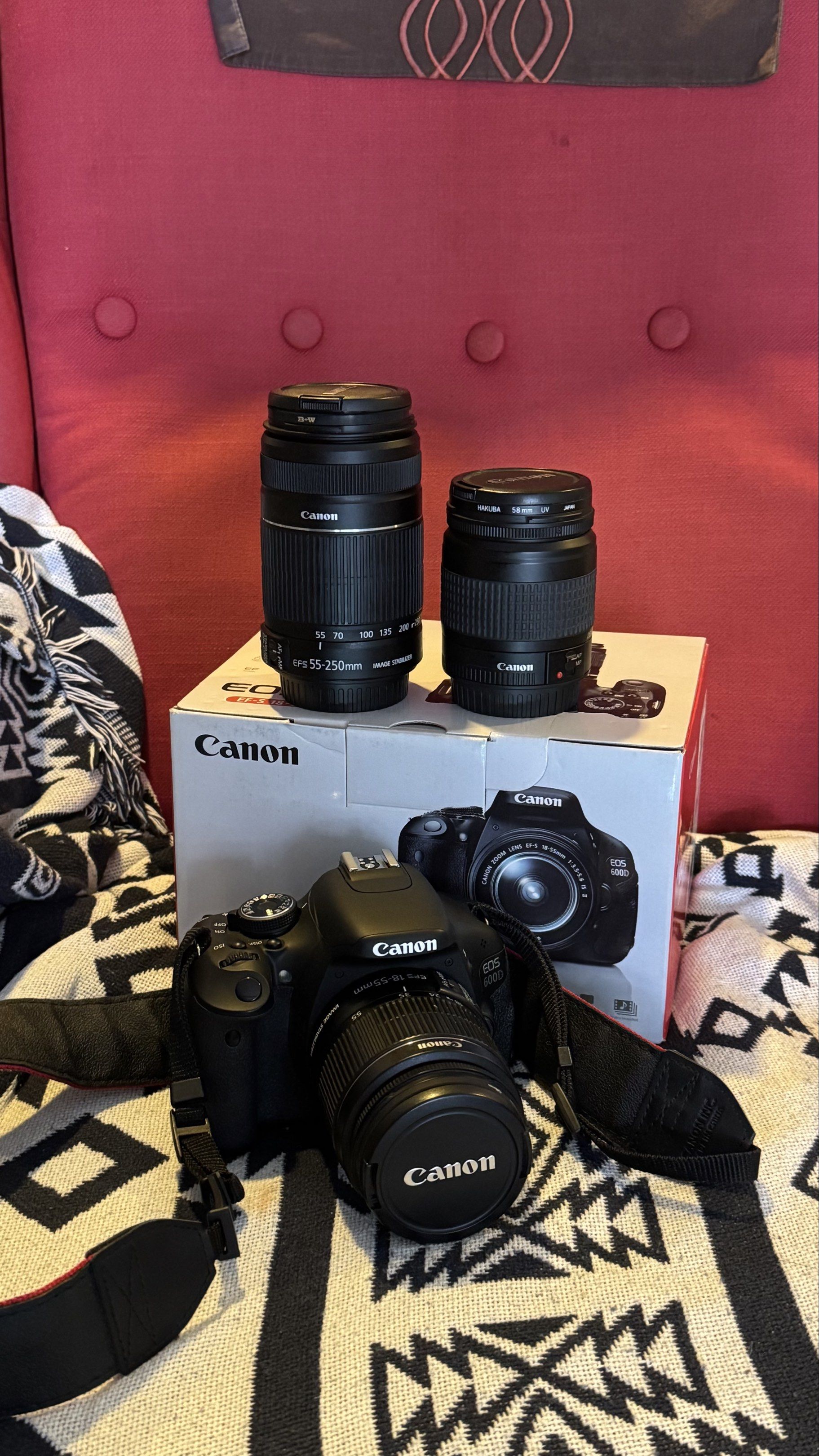 Canon EOS 600D DSLR Camera with Lenses, Photography, Cameras on Carousell