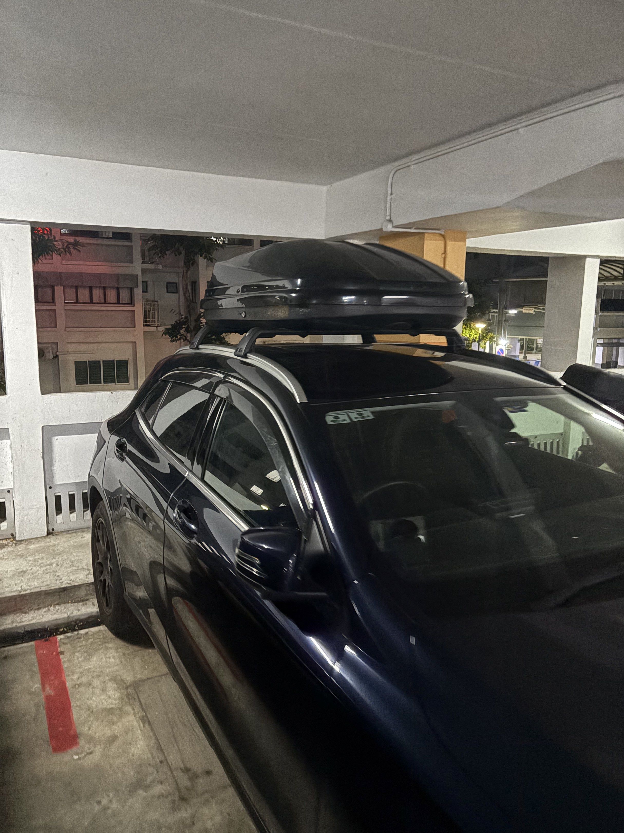 Car roof storage box with universal roof cross bars, Car Accessories ...