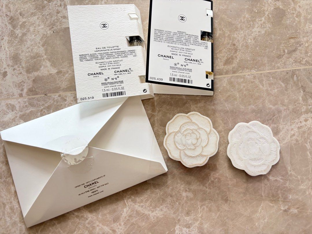 Chanel No. 5 Eau de Perfume and Toilette & Camellia Patch Stickers ...