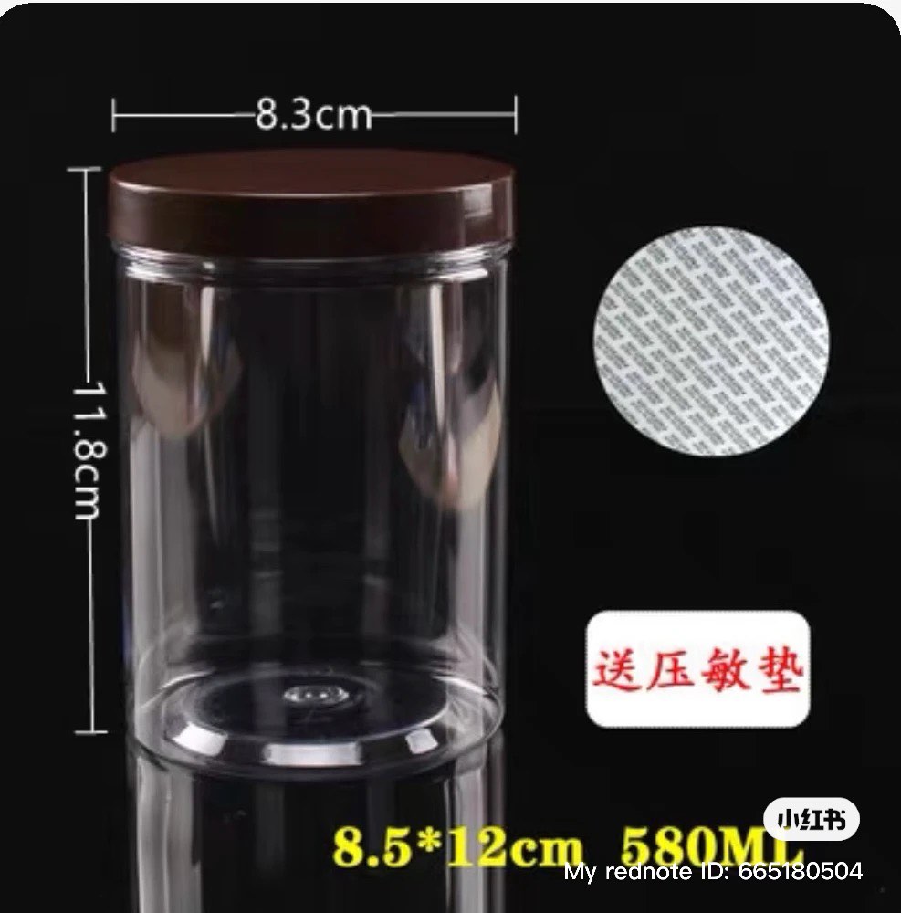 Clear Plastic Storage Jars with transparent Lids, Furniture & Home ...