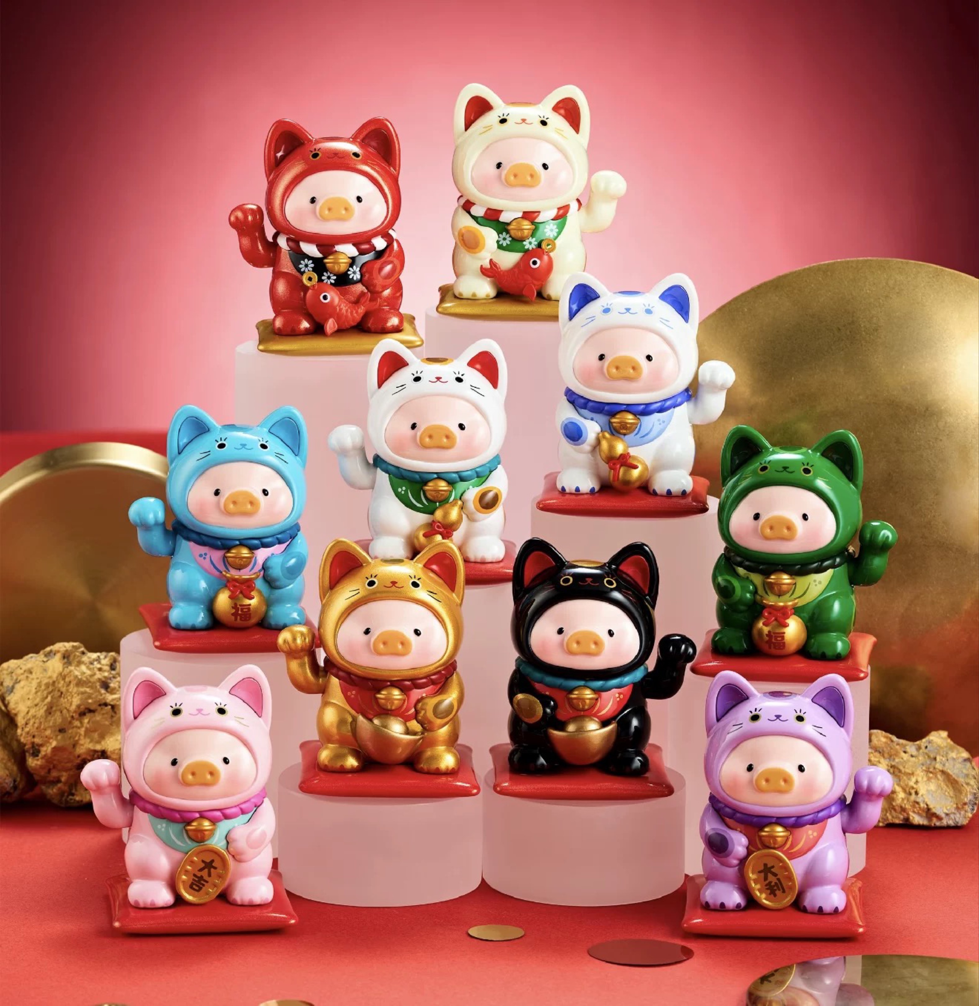 Confirmed Designs Lulu The Piggy Lucky Cat Series Blind Box Figure ...