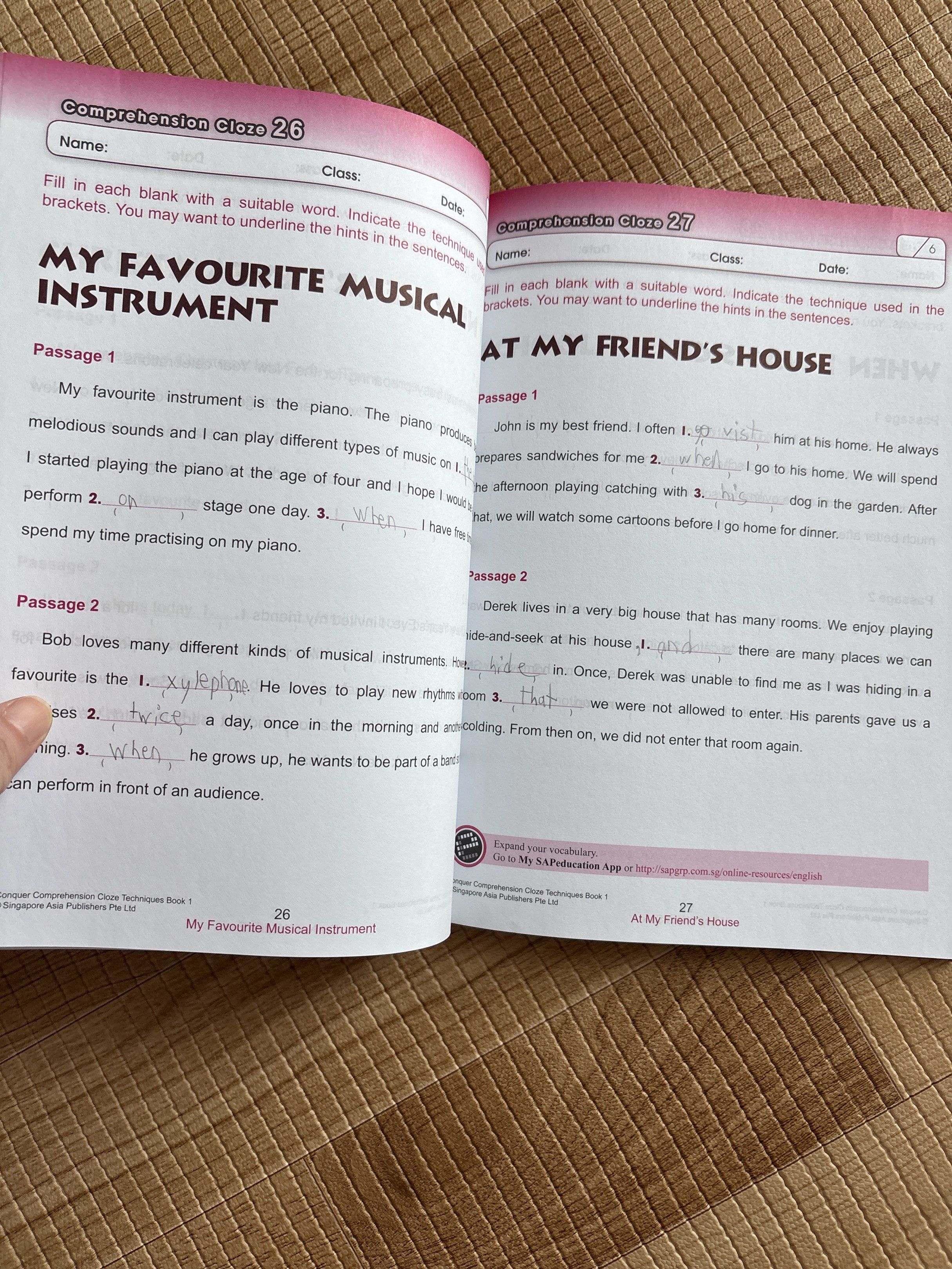 Conquer Comprehension Cloze Techniques Book 1, Hobbies & Toys, Books ...