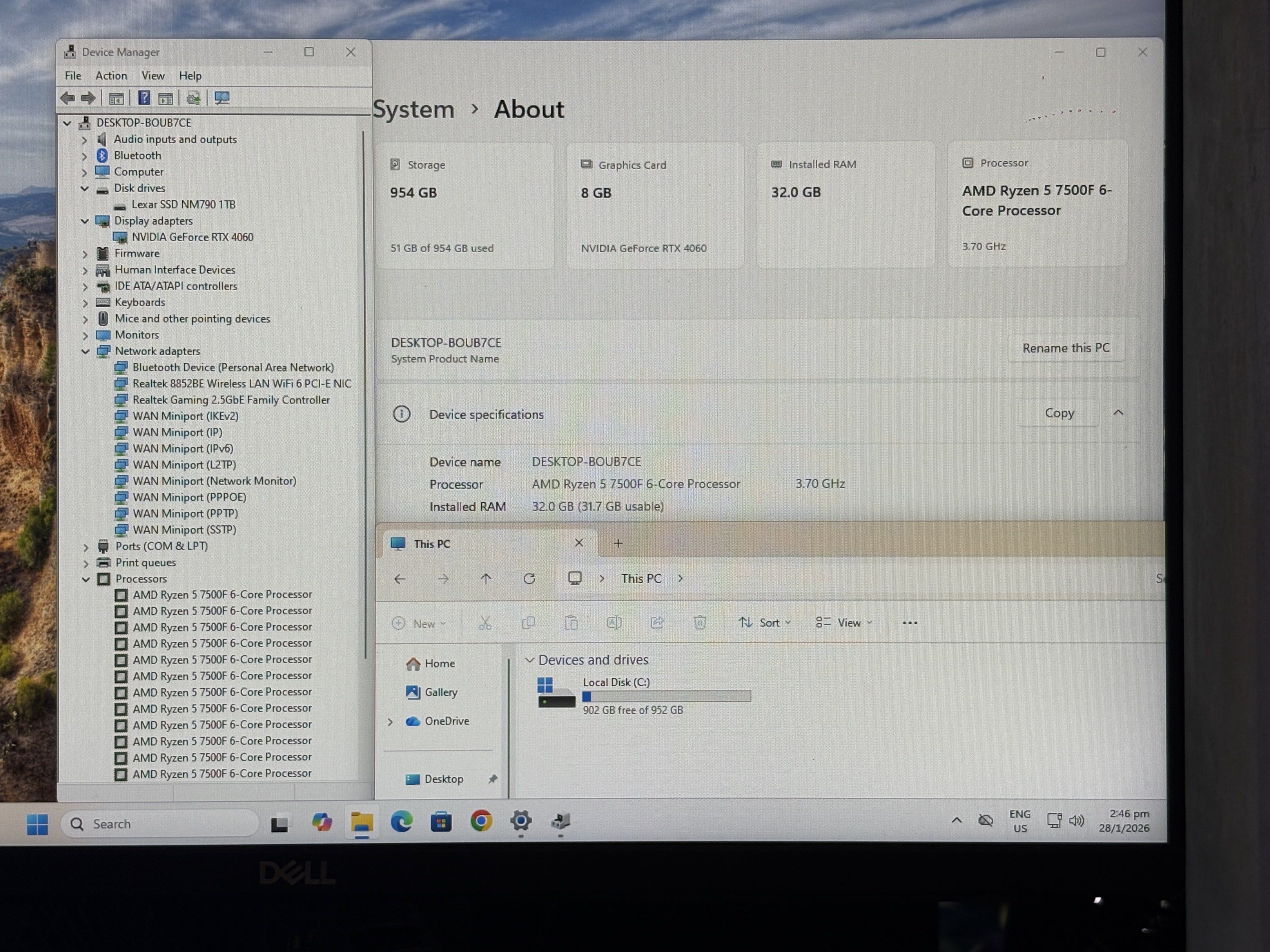 Custom Built White Gaming PC Desktop Computer CPU Processor AMD Ryzen 5 ...
