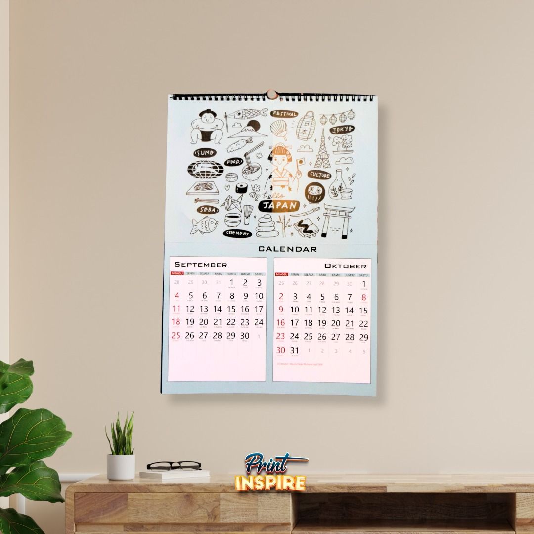 CUSTOM SPIRAL WALL CALENDAR HIGH QUALITY PRINTING | FINISHING IRON ...