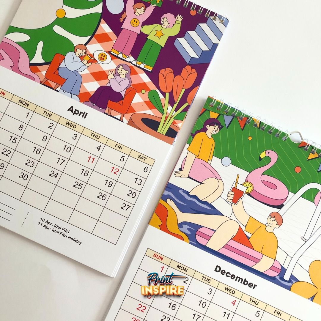 CUSTOM SPIRAL WALL CALENDAR HIGH QUALITY PRINTING | FINISHING IRON ...