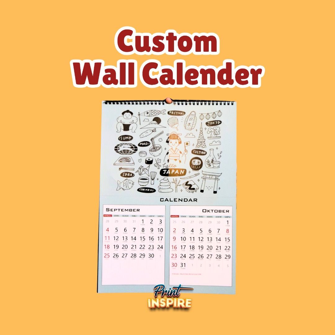 CUSTOM SPIRAL WALL CALENDAR HIGH QUALITY PRINTING | FINISHING IRON ...
