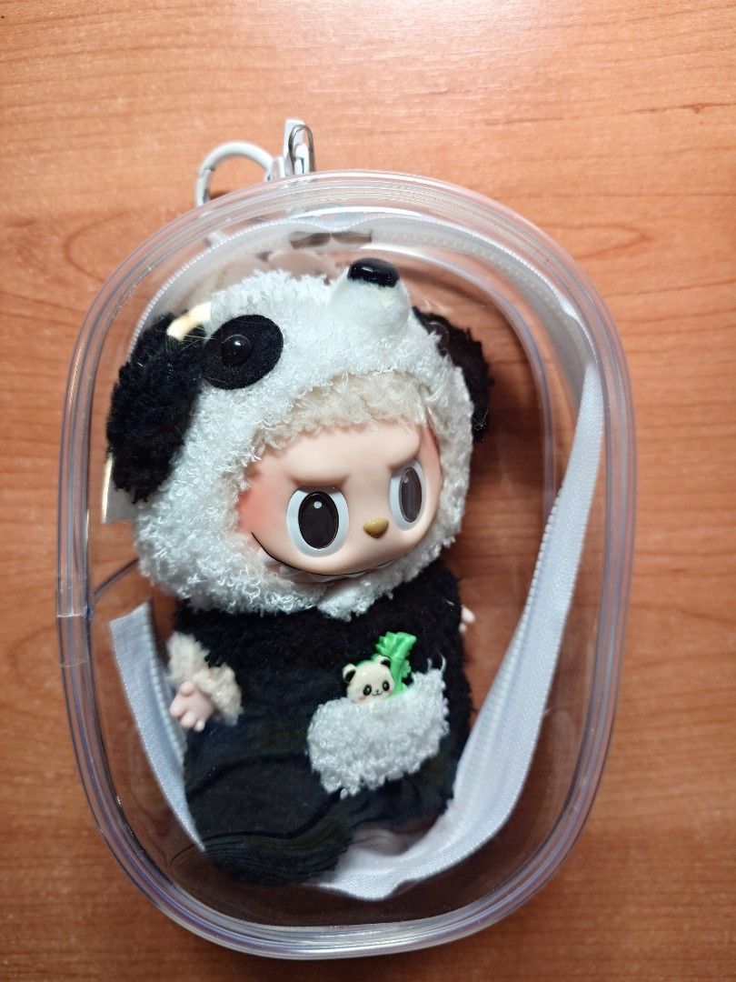 Cute Panda labubu in Case, Hobbies & Toys, Toys & Games on Carousell