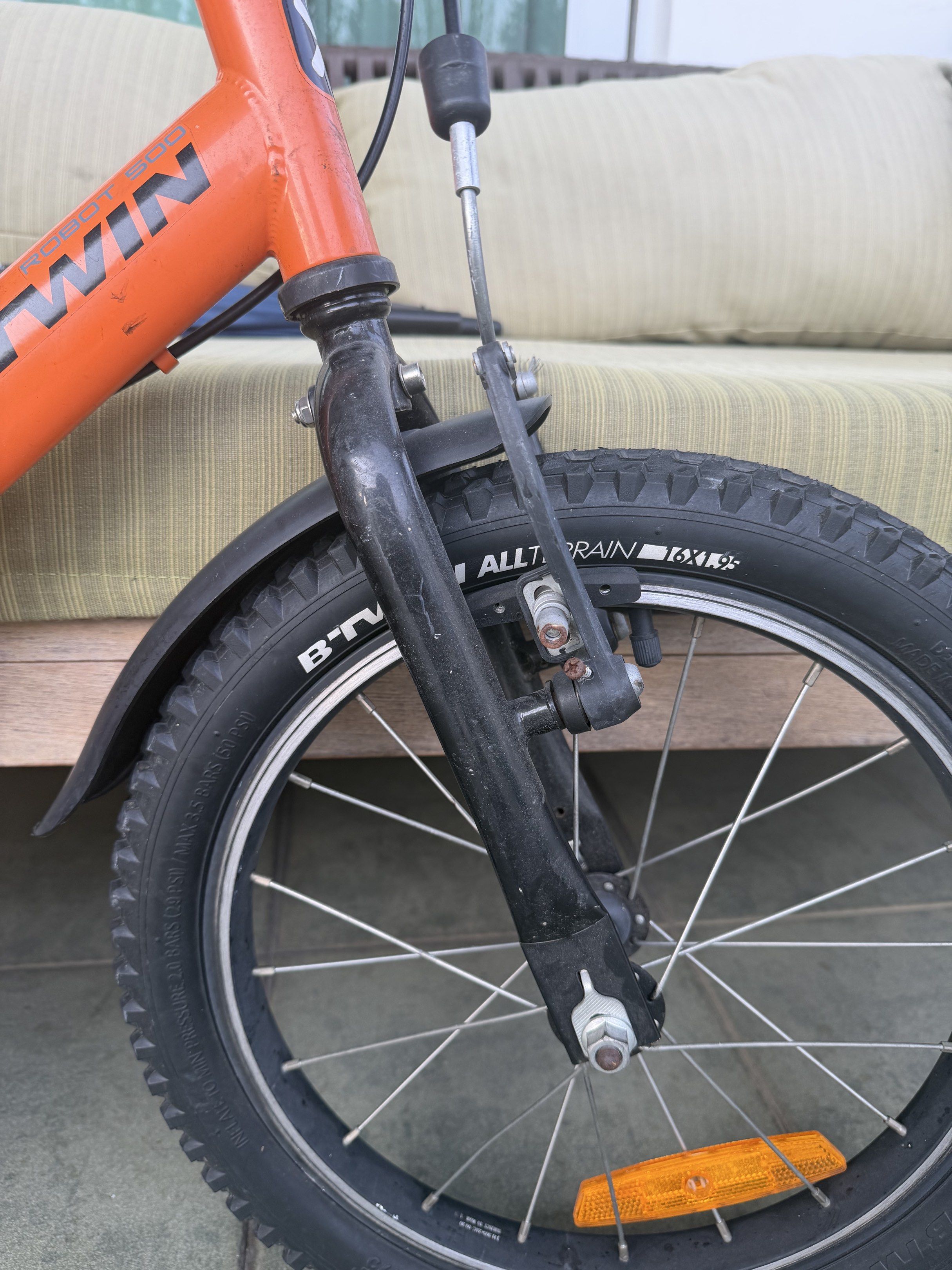 Decathlon BTWIN 16-inch Kids' Bike - Orange 16 inch, Sports Equipment ...