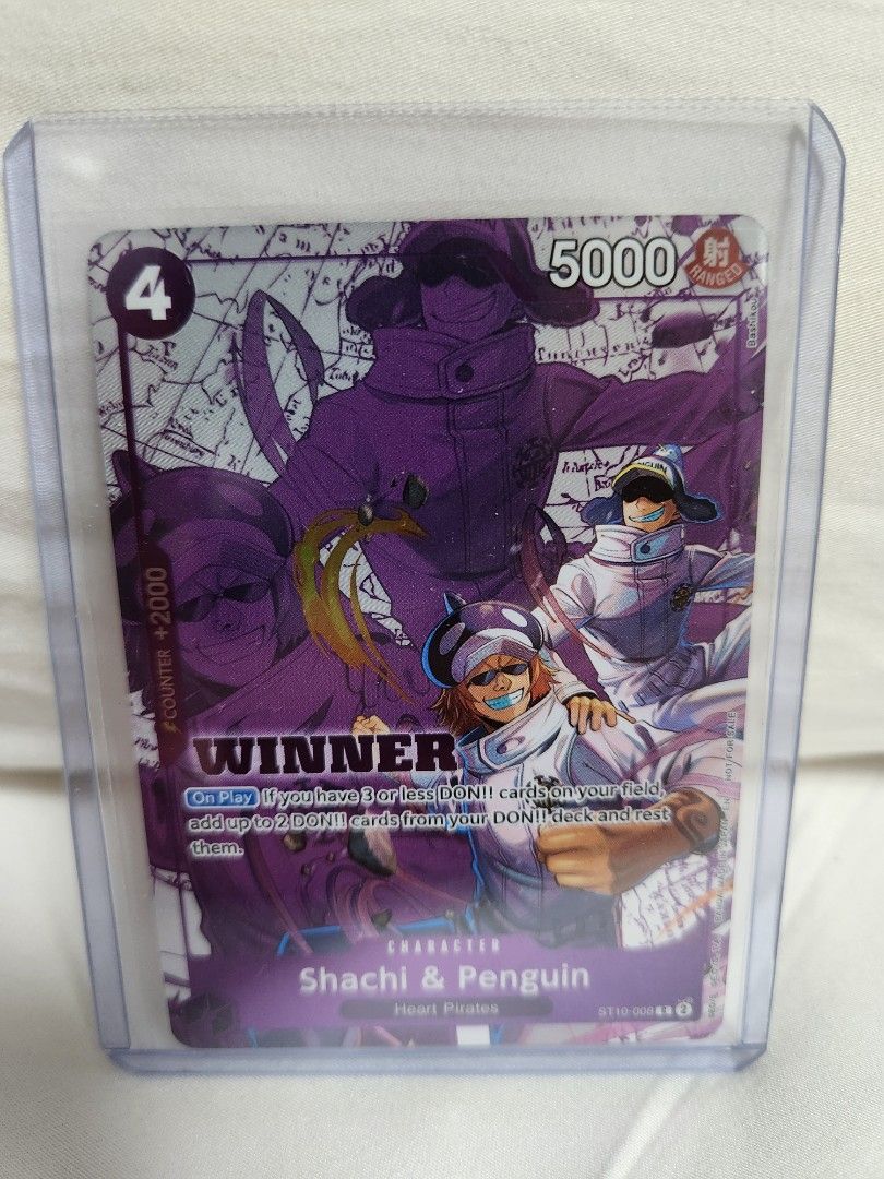 English Winner One Piece Card Game - Shachi & Penguin Winner, Hobbies ...