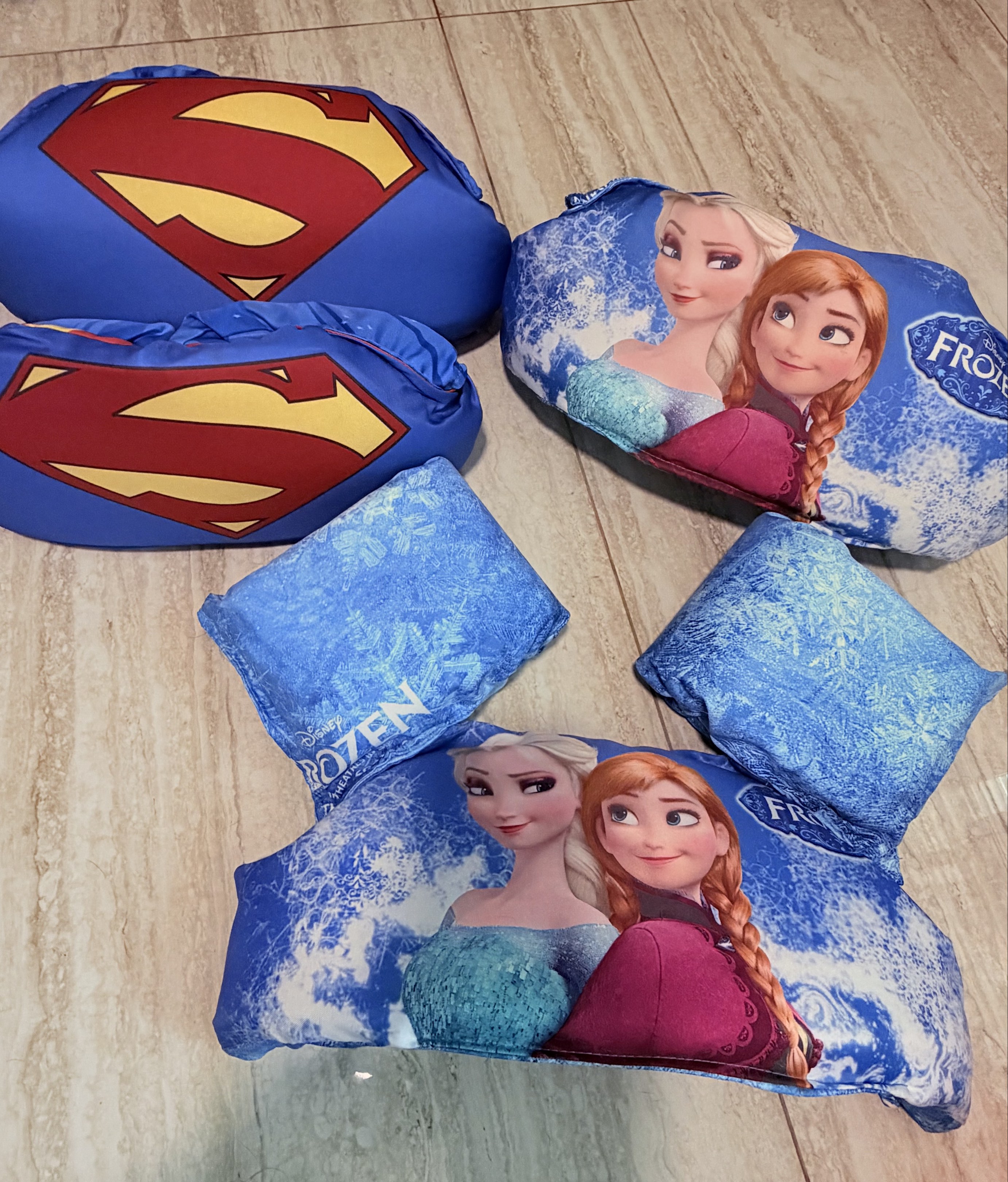 Frozen & Superman Arm Floaties, Sports Equipment, Other Sports ...