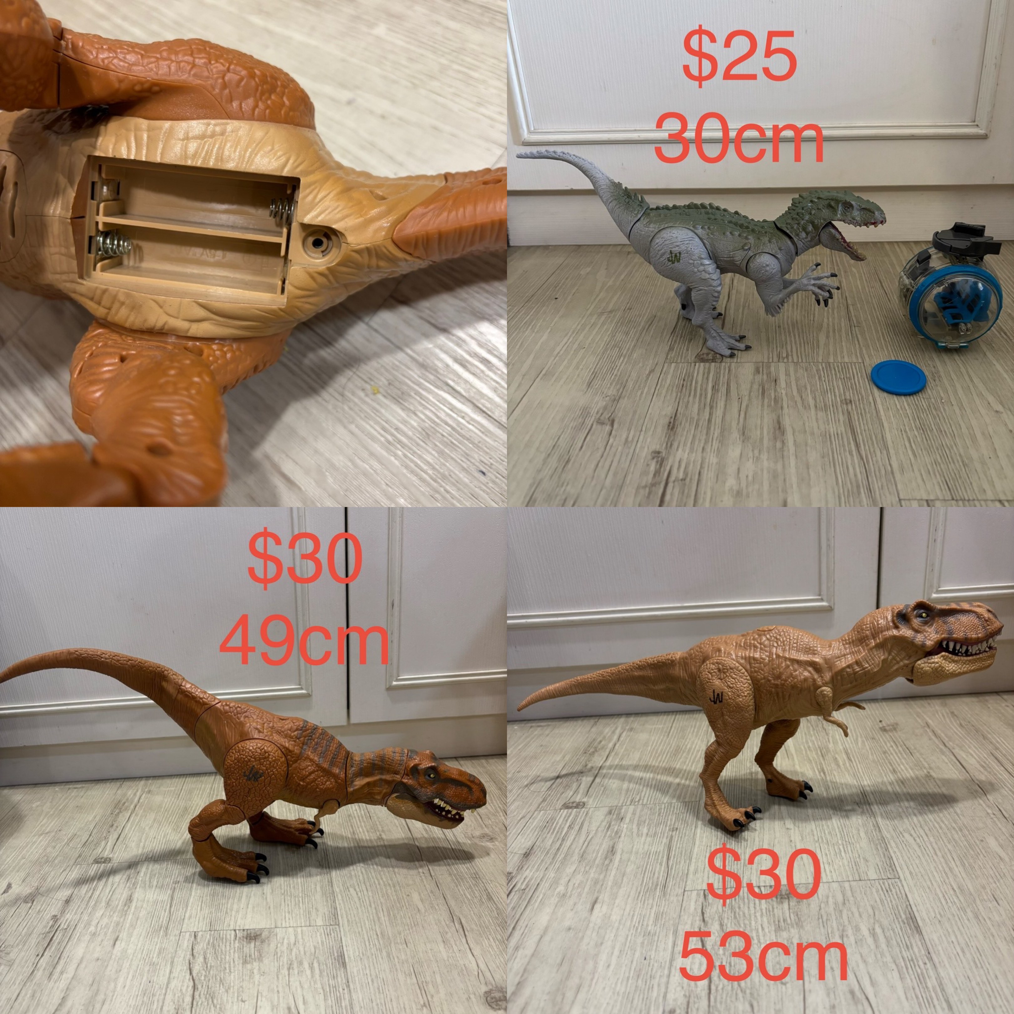 Hasbro Jurassic World Park T-Rex Tyrannosaurus Indominus Rex Vs Gyro ...