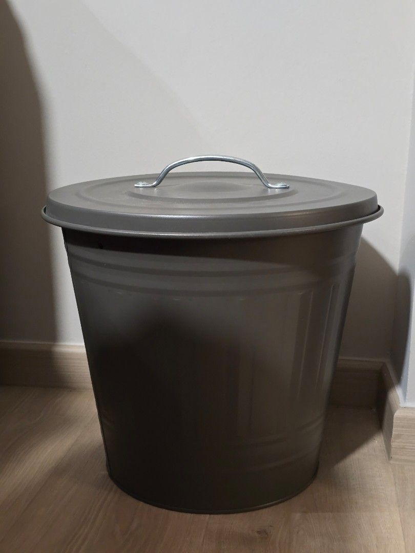 IKEA KNODD bin with lid, Furniture & Home Living, Home Improvement ...
