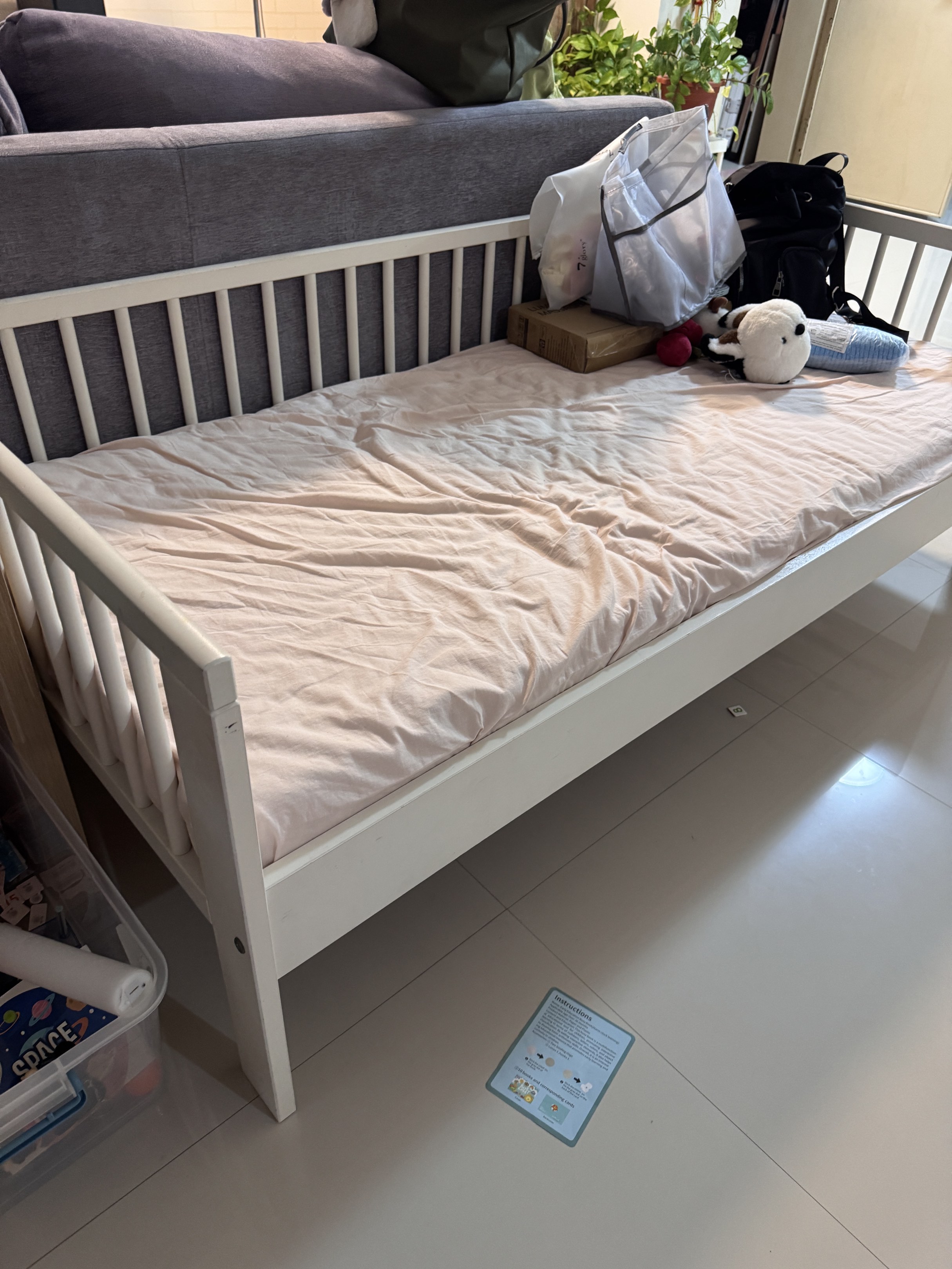 IKEA Sundvik Single Bed Frame - White, Furniture & Home Living ...