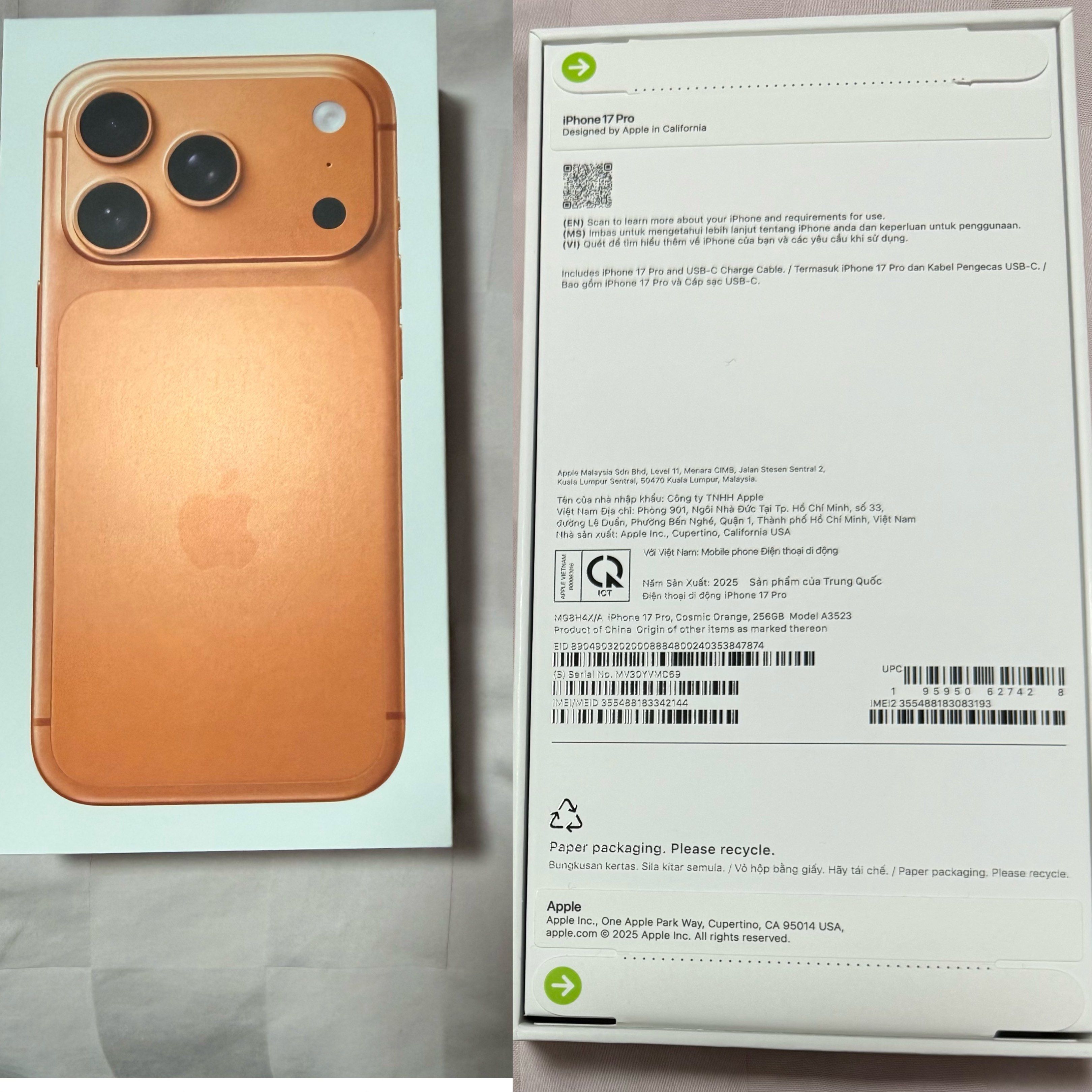 iPhone 17 Pro 256GB Cosmic Orange, Mobile Phones & Gadgets, Mobile ...