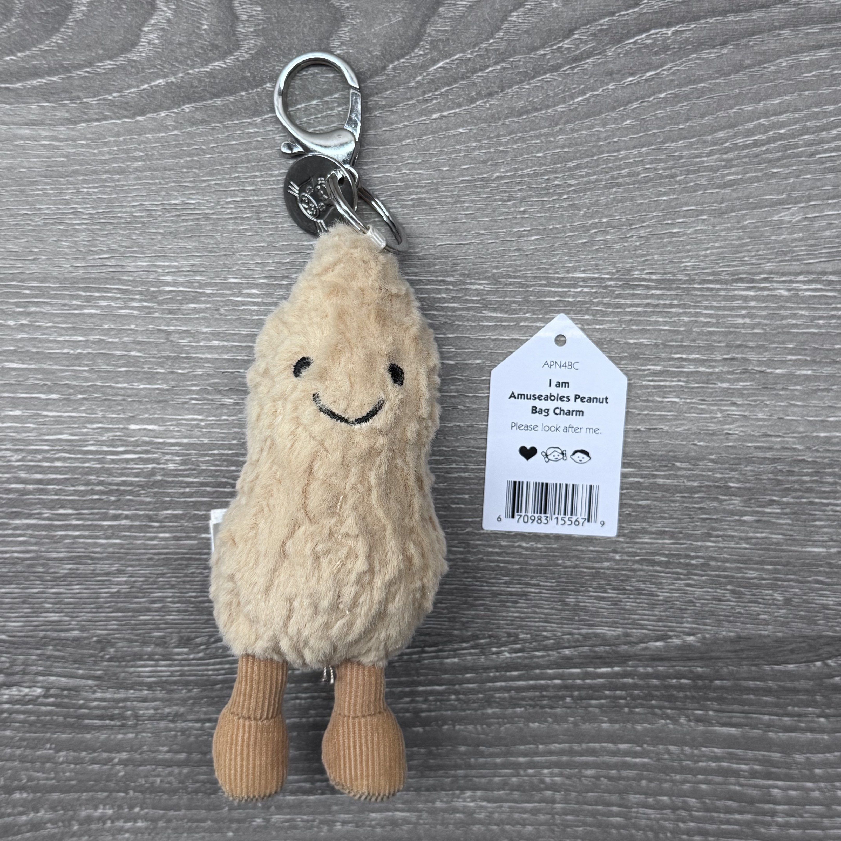 Jellycat Amuseables Peanut Bag Charm, Hobbies & Toys, Toys & Games on ...