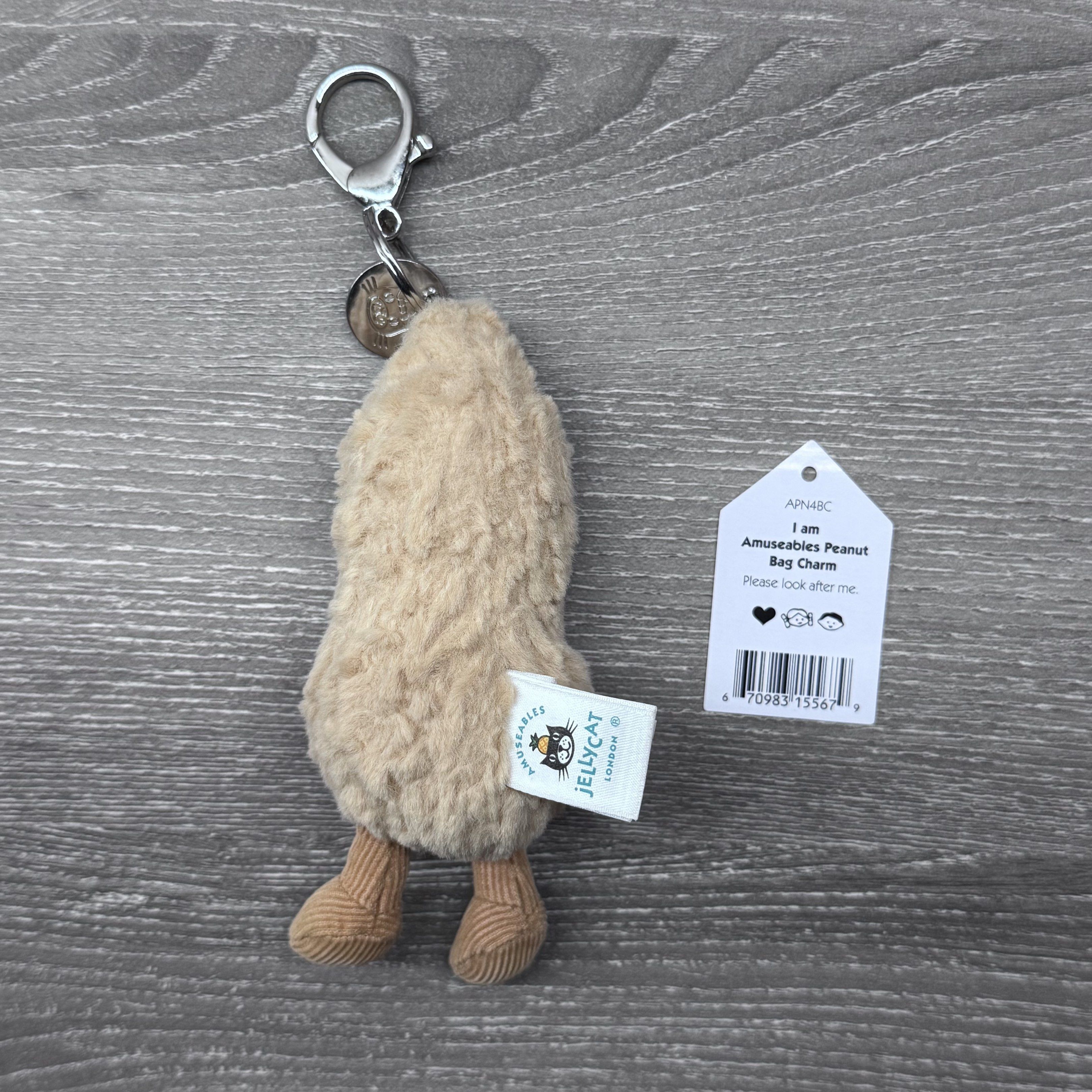 Jellycat Amuseables Peanut Bag Charm, Hobbies & Toys, Toys & Games on ...
