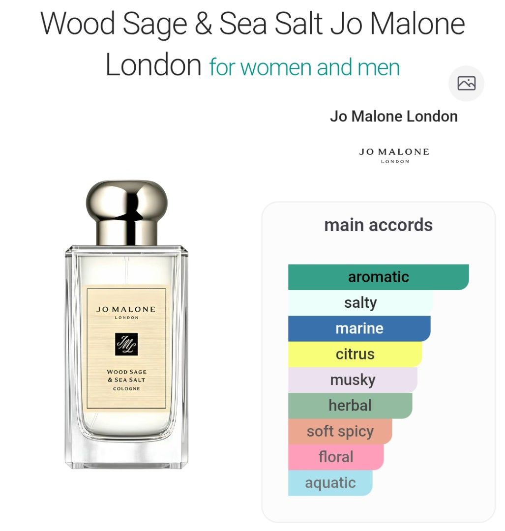 Jo Malone Wood Sage & Sea Salt Cologne, Beauty & Personal Care ...