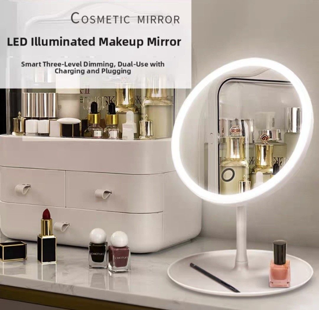 LED Illuminated Makeup Mirror with Smart Dimming, Furniture & Home ...