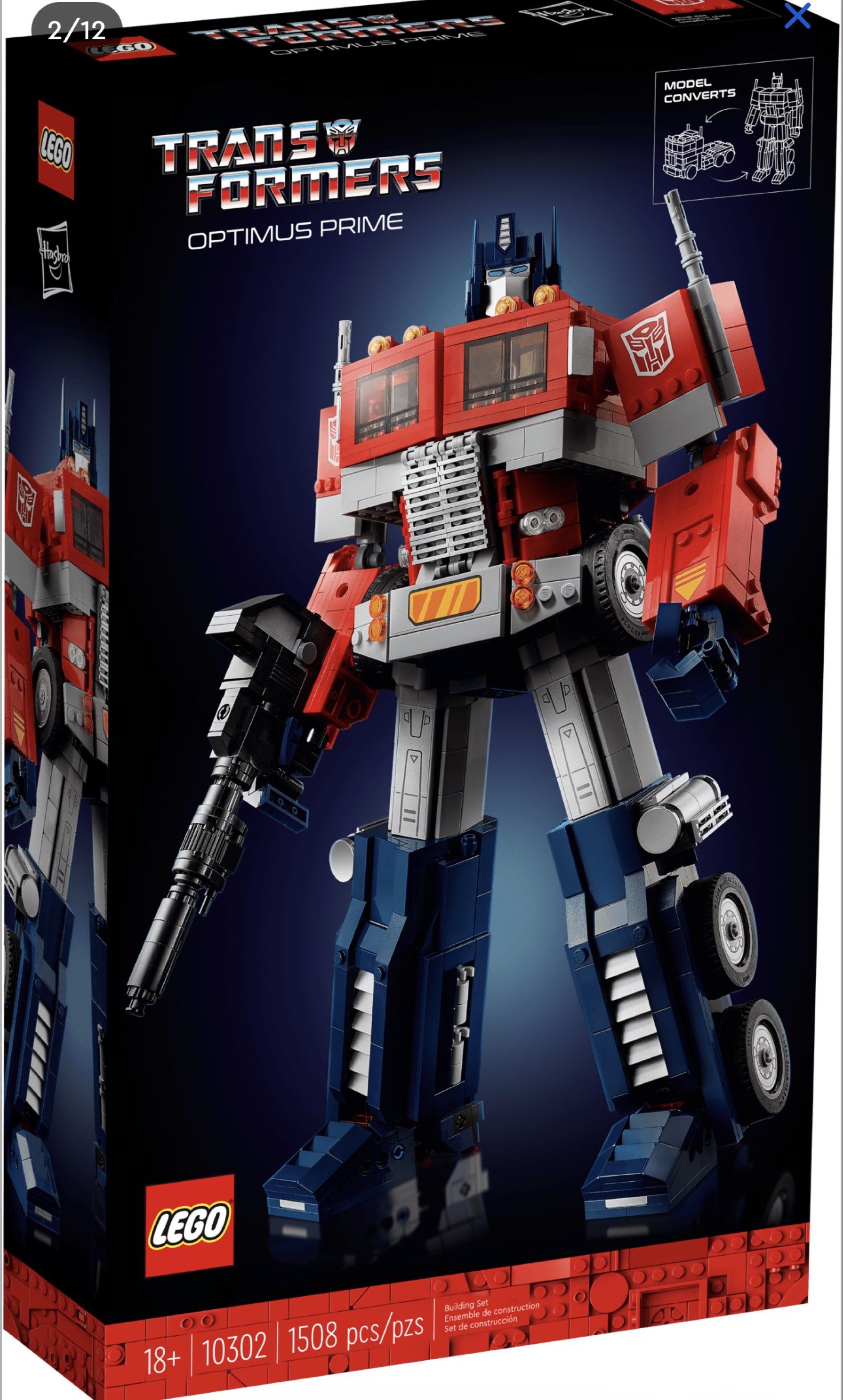 LEGO Icons Transformers Optimus Prime #10302, Hobbies & Toys, Toys ...