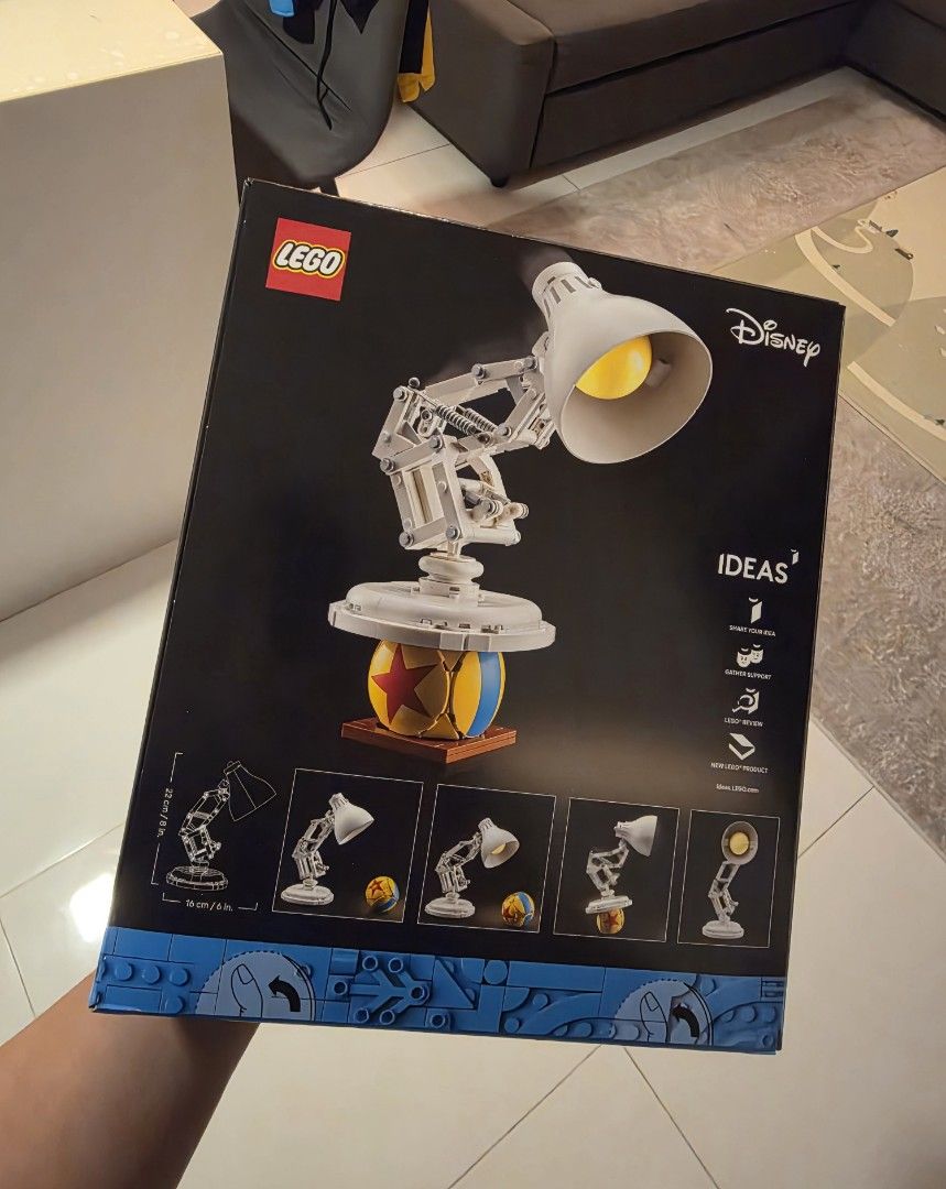 LEGO Ideas Disney Pixar Luxo Jr. Lamp Set, Hobbies & Toys, Toys & Games ...