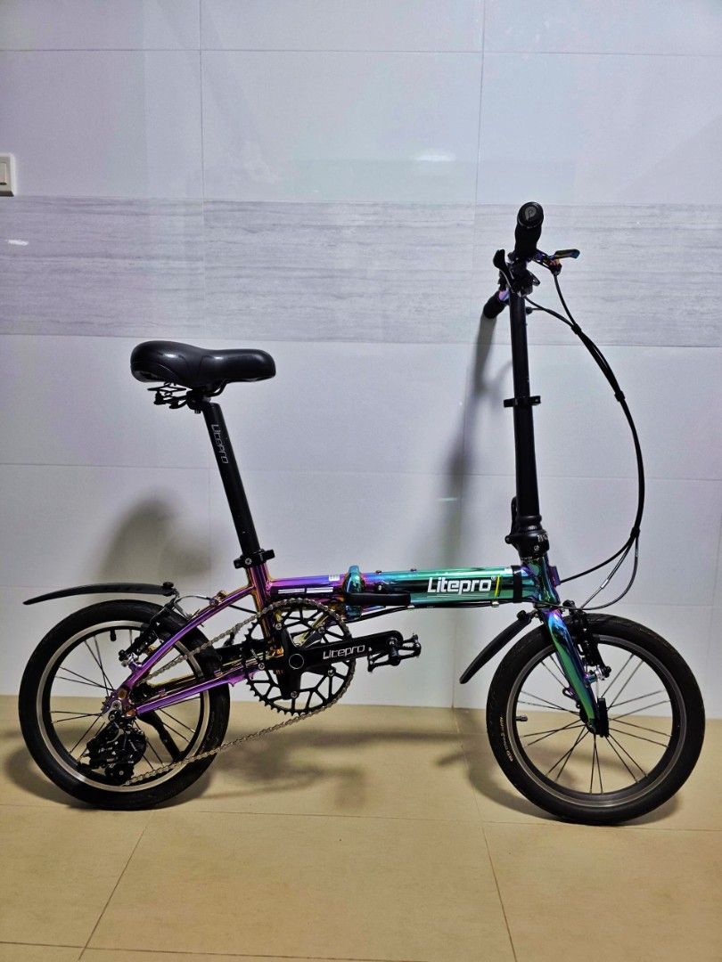 Litepro 16'' Folding Foldie Bifold Bicycle, Sports Equipment, Bicycles ...