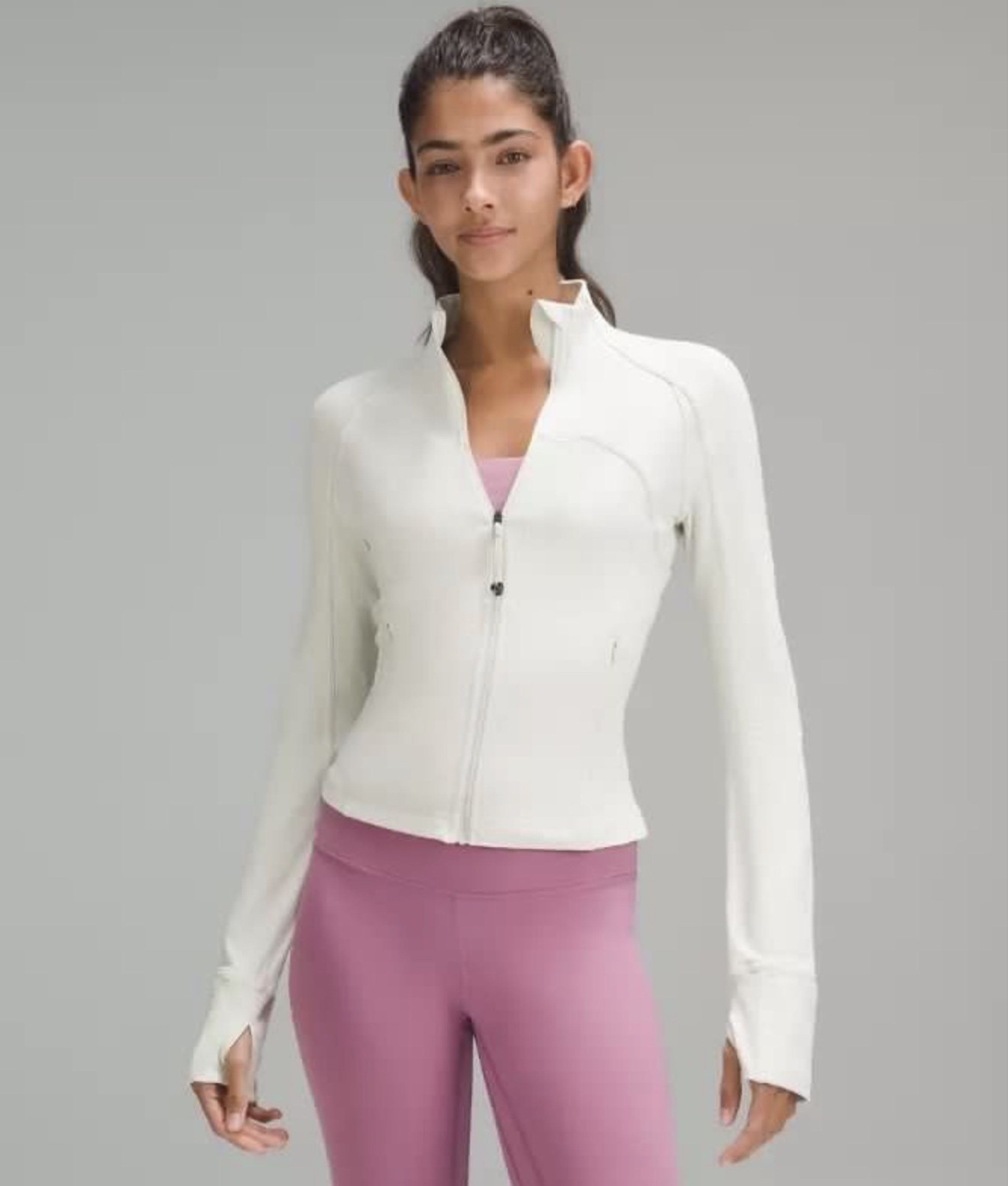 Lululemon Define cropped Jacket - bone, Women's Fashion, Activewear on ...