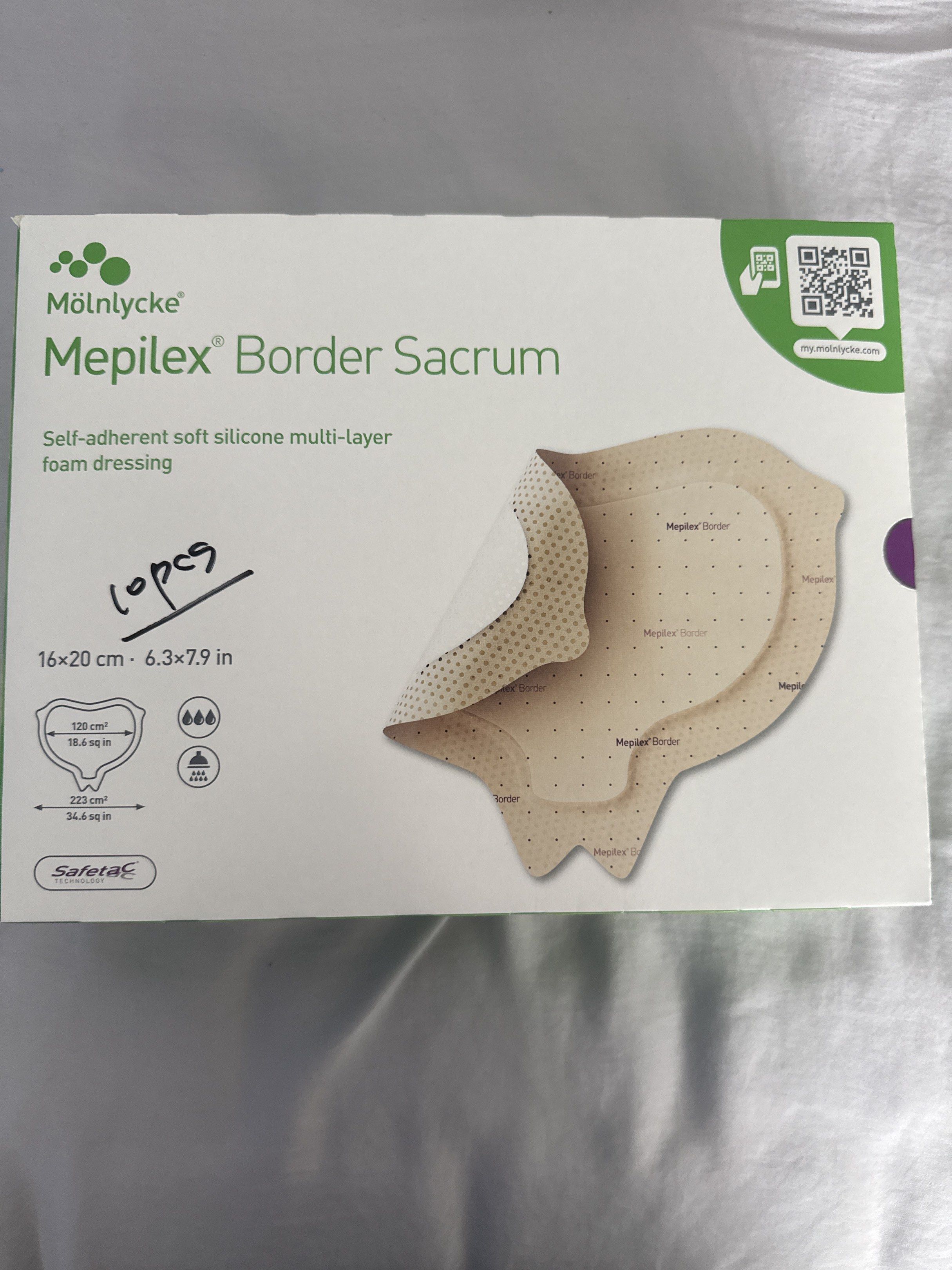 Mepilex Border Sacrum Wound Dressing, Health & Nutrition, Medical ...