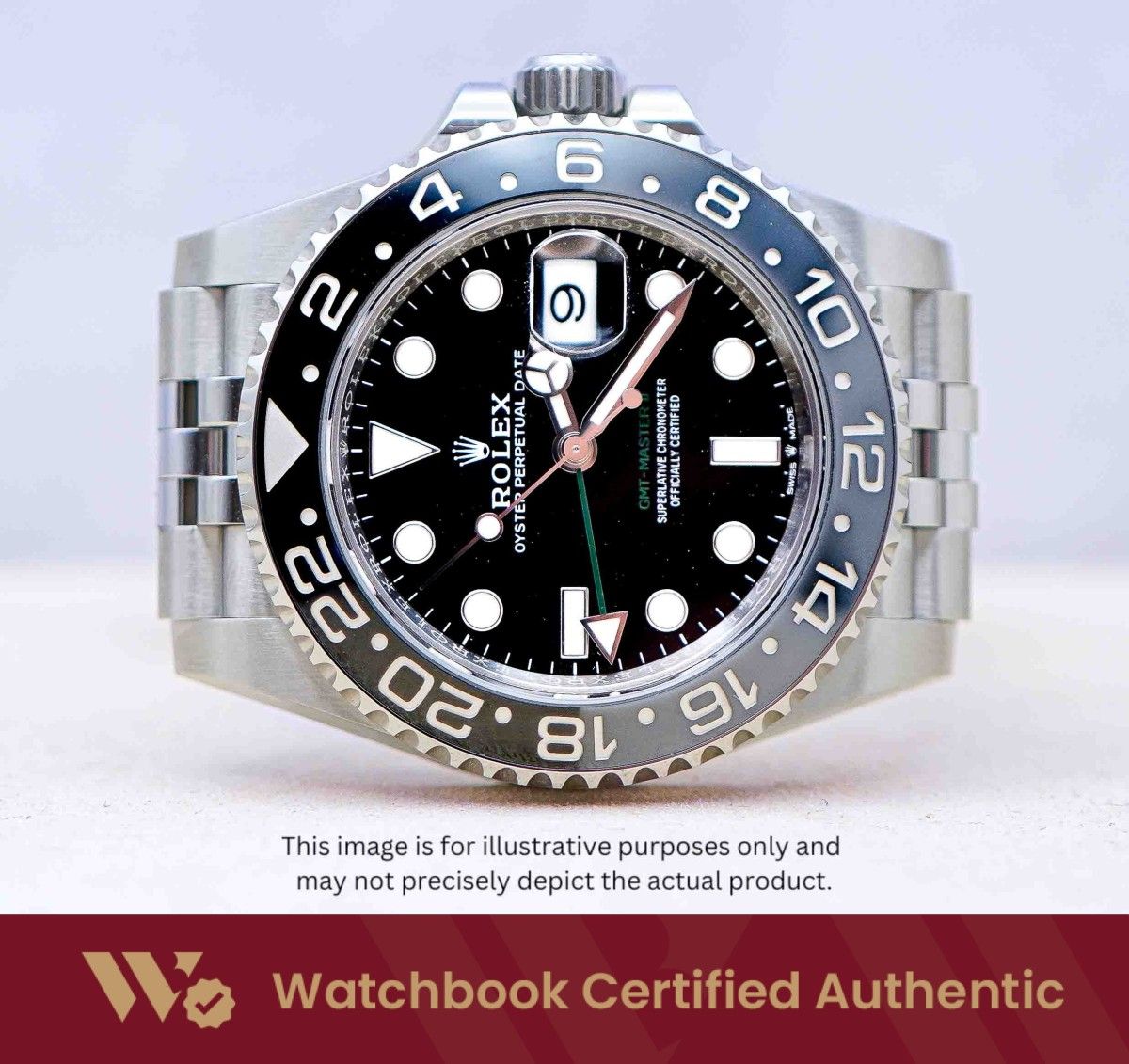 New Rolex GMT Master II Bruce Wayne Jubilee 126710GRNR Black Dial A5924 ...