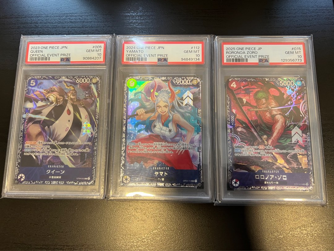 One Piece Japanese Event Prize Cards - Queen, Yamato, Zoro, Hobbies ...
