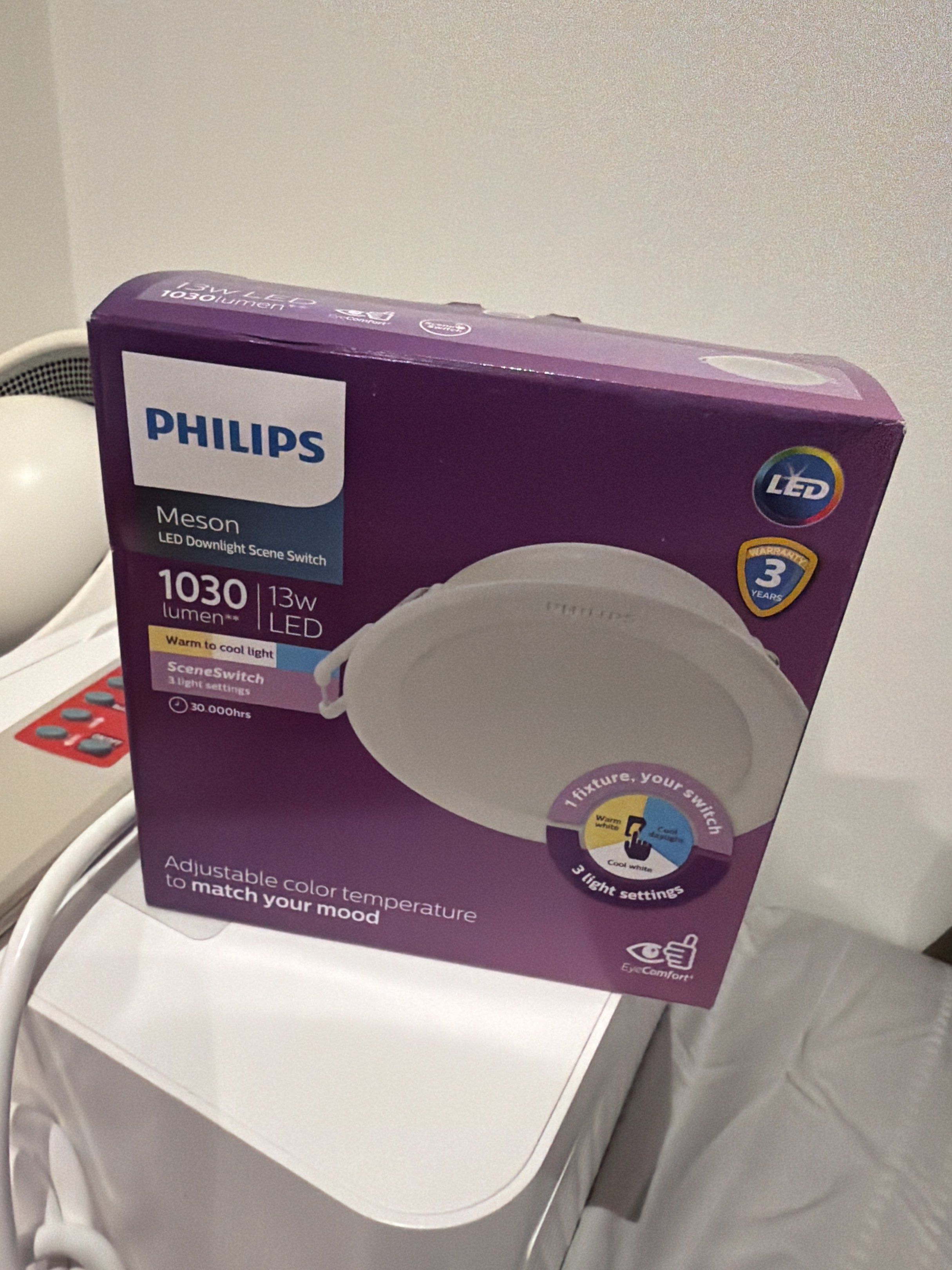 Philips Meson LED Downlight 13W, Furniture & Home Living, Lighting ...