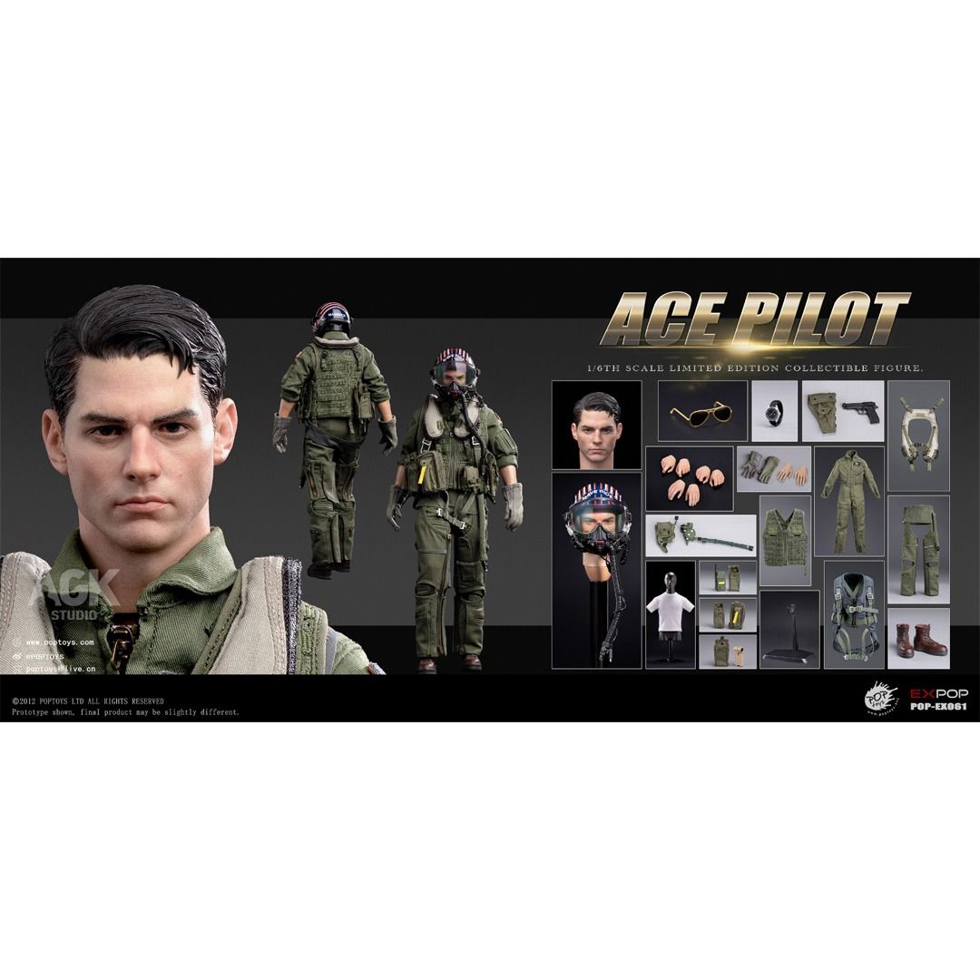 [PO] Poptoys -EX061- 1/6 Ace Pilot Flight Suit Edition Top Gun NOT p ...