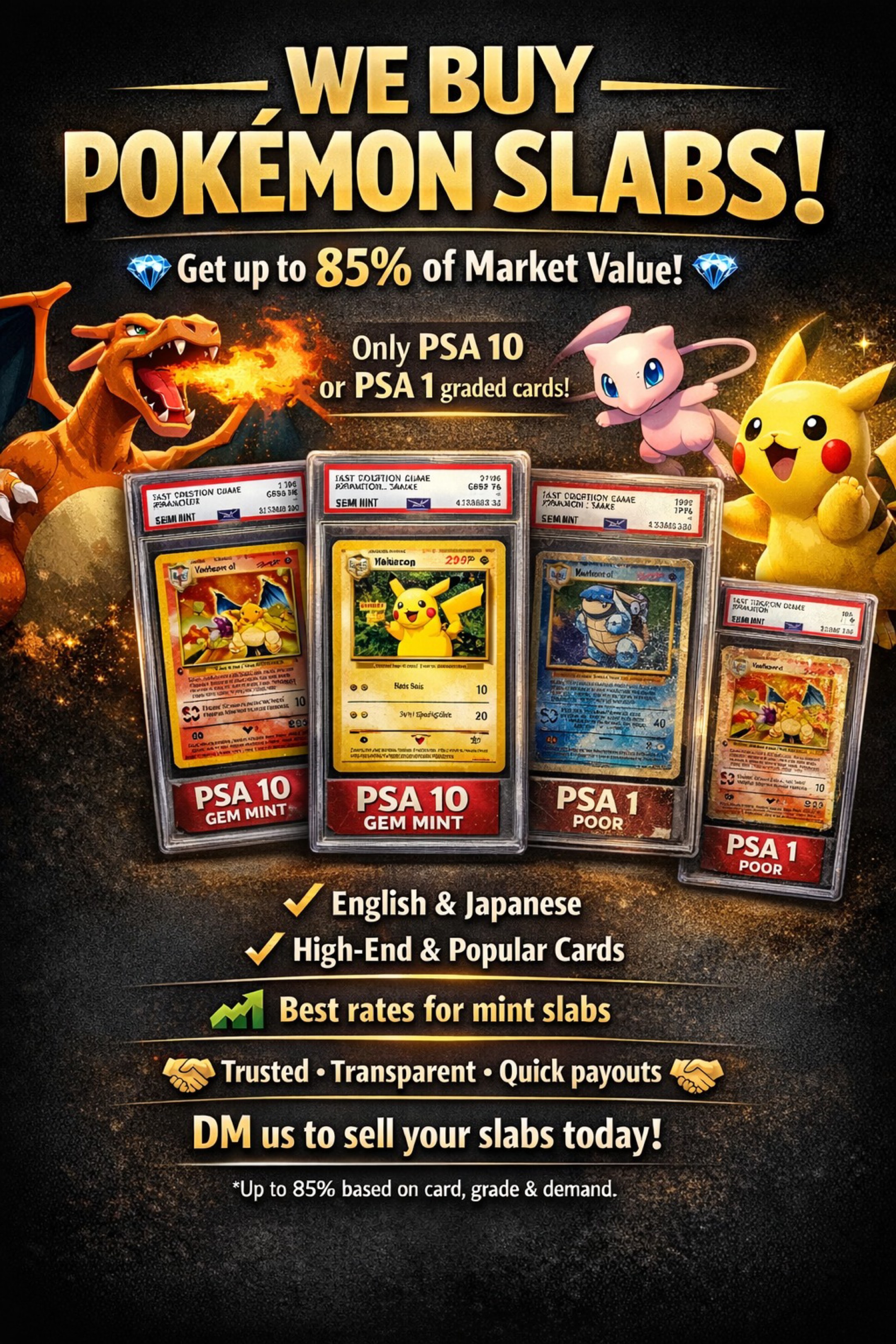 Pokemon Slab Buyer - PSA 10 & PSA 1, Hobbies & Toys, Toys & Games on ...