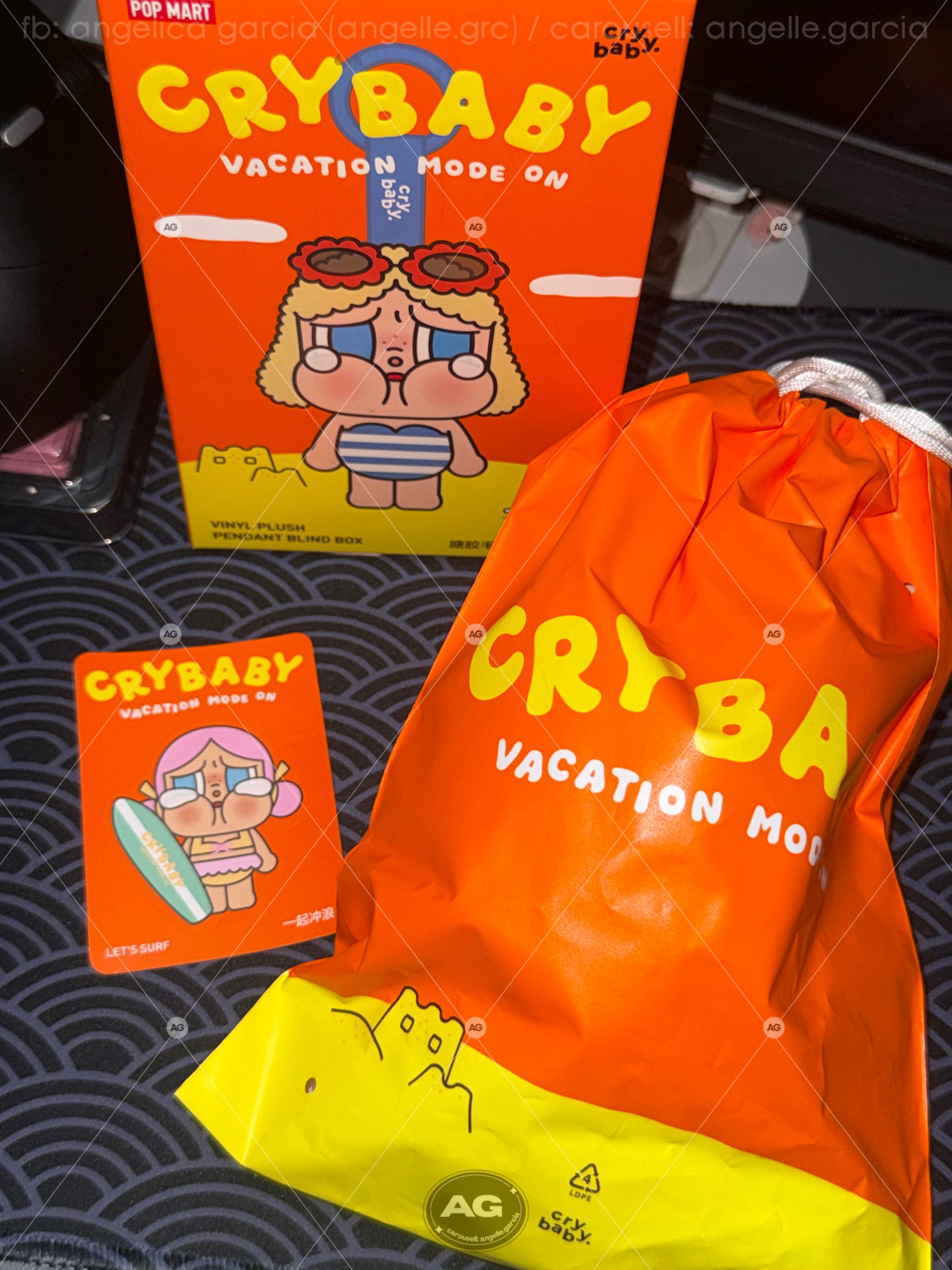 POP MART | Crybaby Vacation Mode On Vinyl Plush - Let's Surf, Hobbies ...