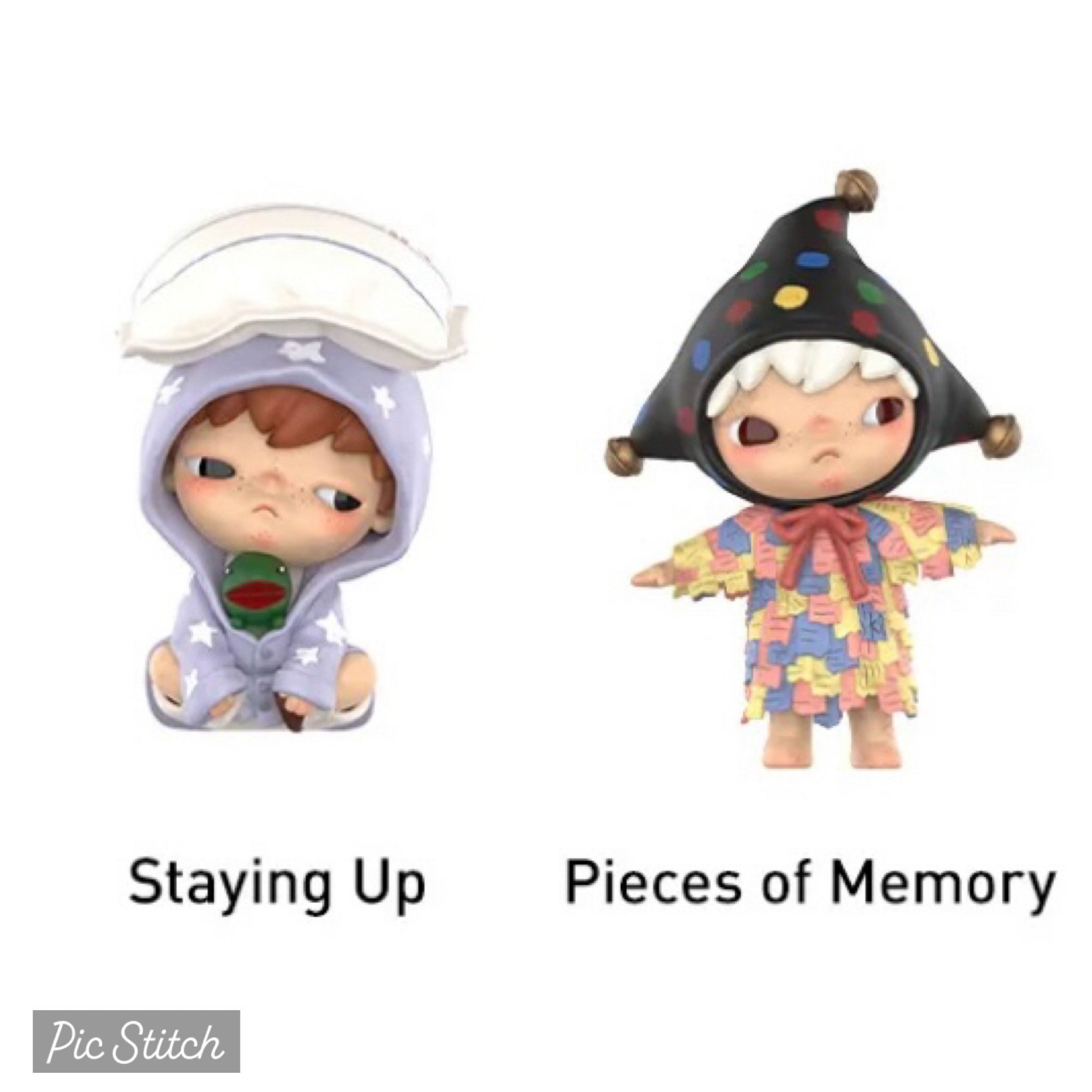 Pop Mart Hirono Echo Series Figures Set - Staying Up and Pieces of ...