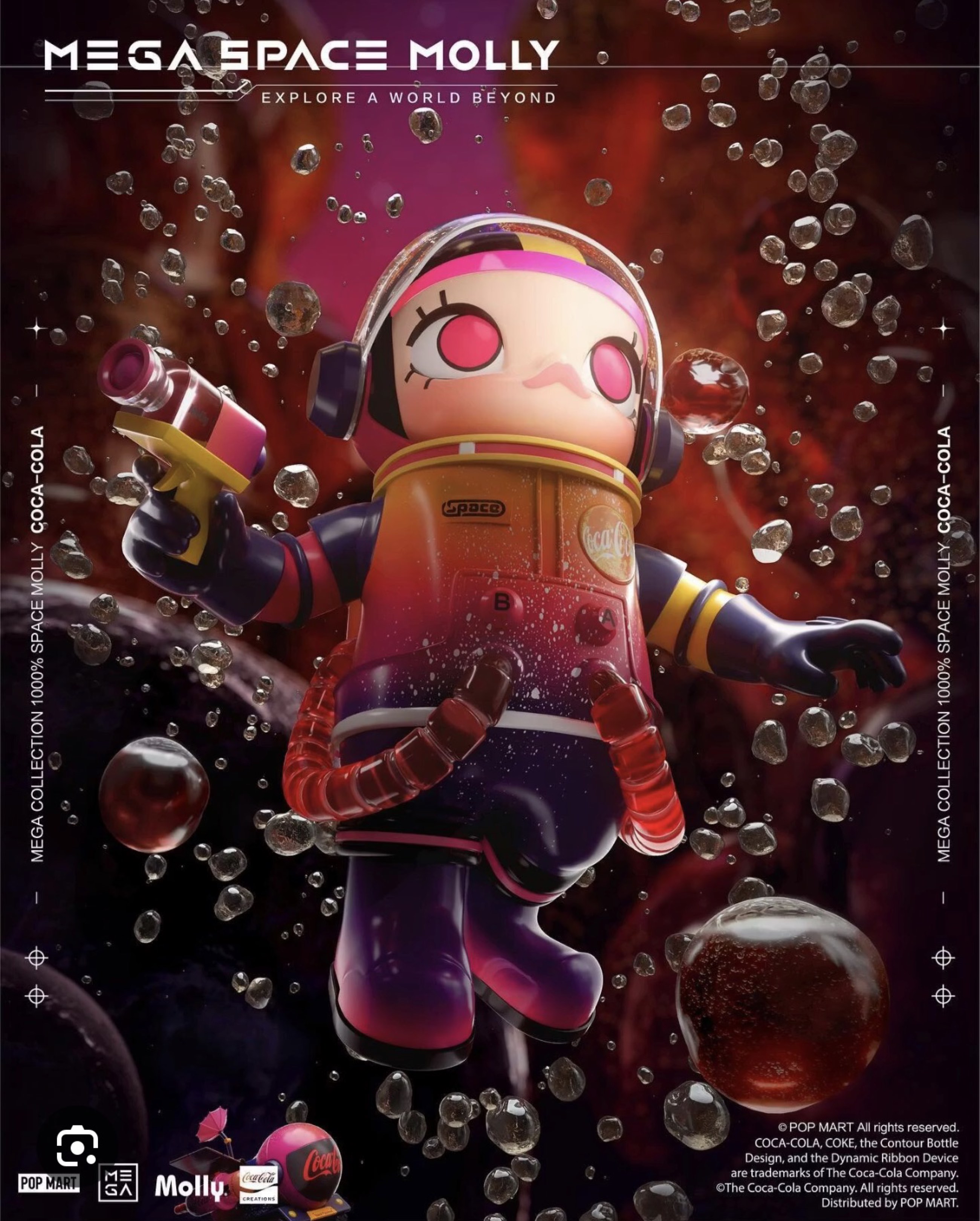 POP MART MEGA SPACE MOLLY 1000% Coca-Cola, Hobbies & Toys, Toys & Games ...