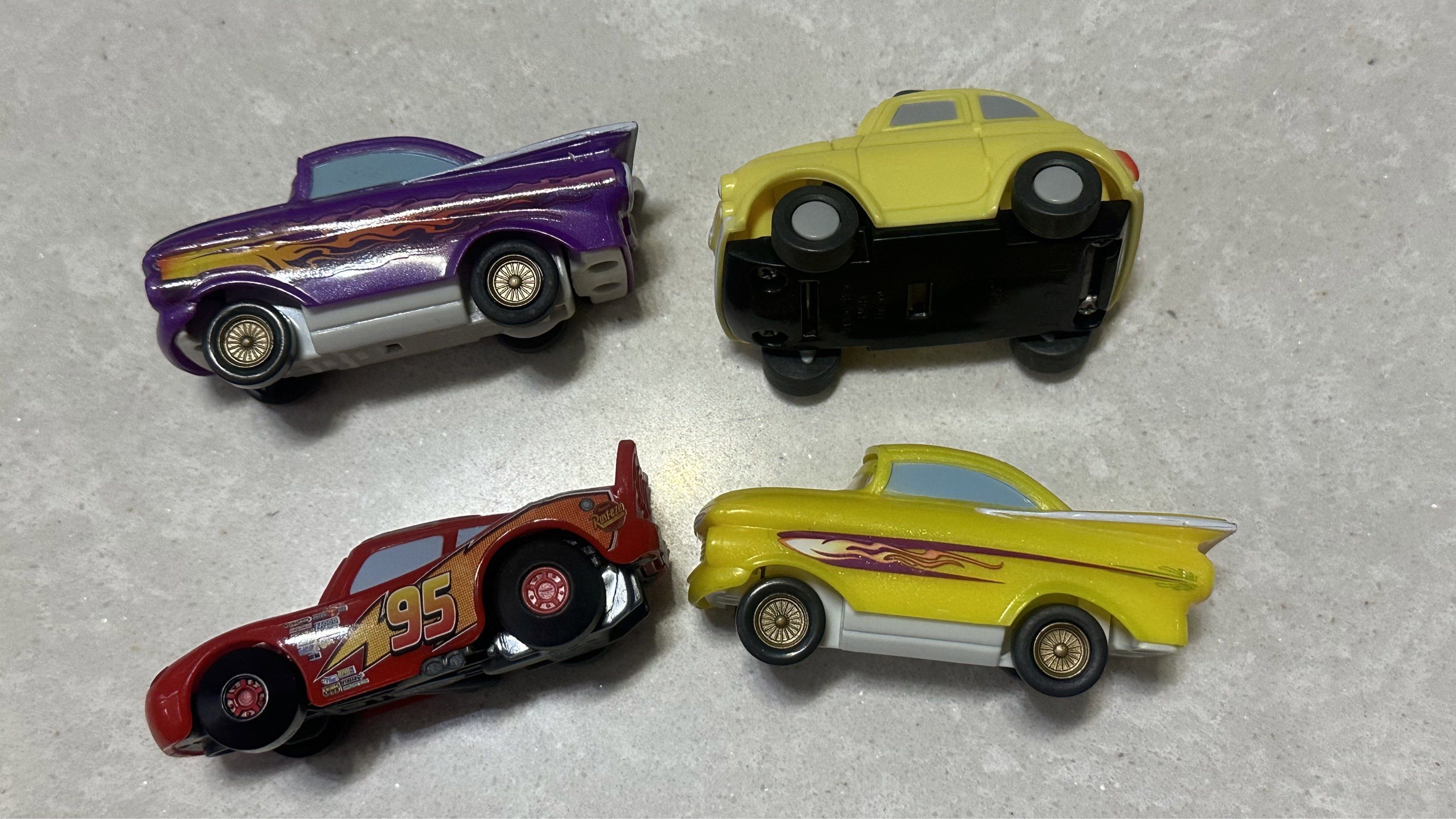 Rare Disney Pixar Cars Pull Push Moving Toy Set, Hobbies & Toys, Toys ...