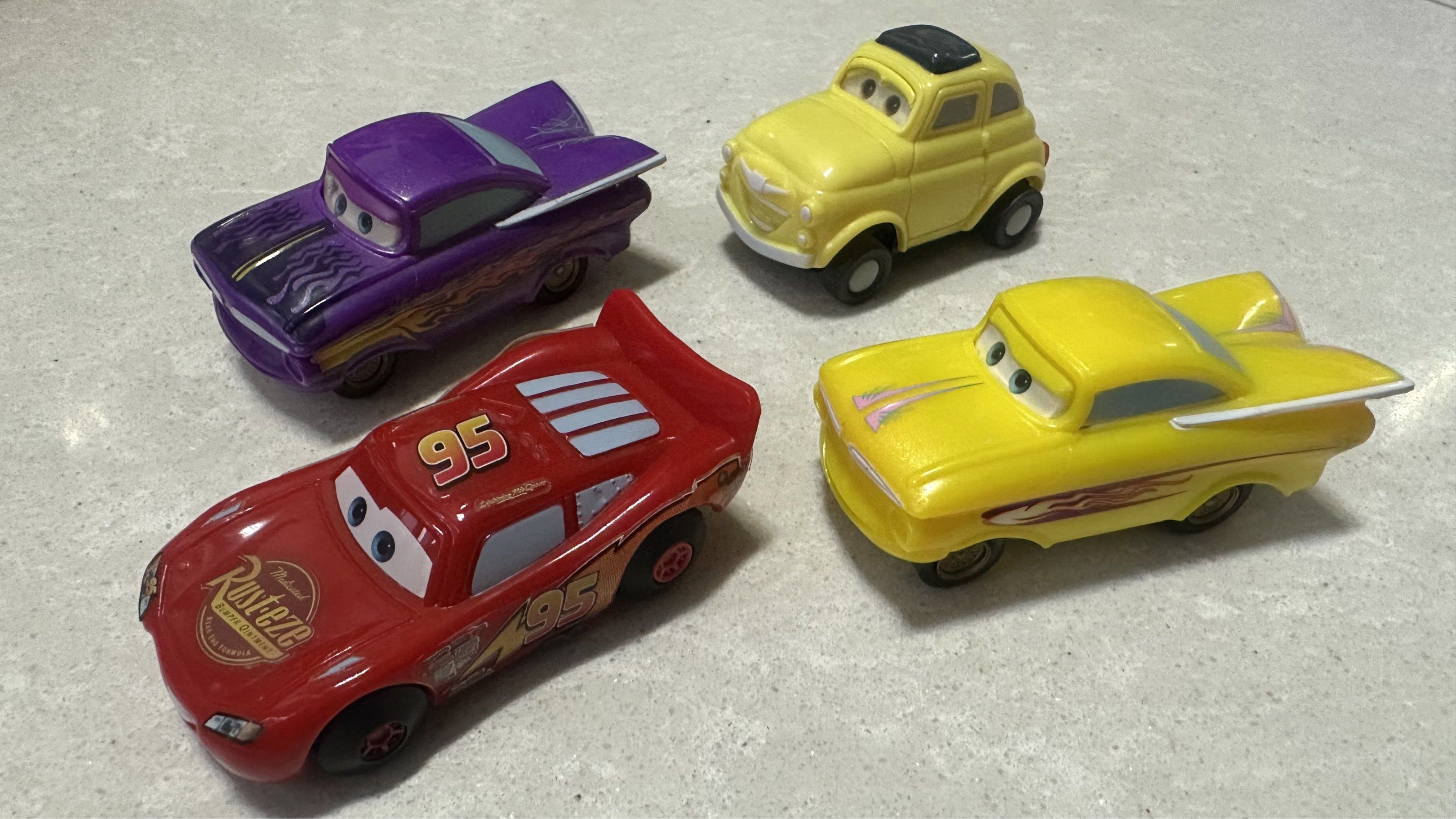 Rare Disney Pixar Cars Pull Push Moving Toy Set, Hobbies & Toys, Toys ...