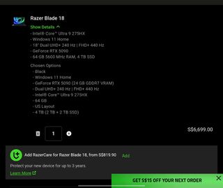 Razer Blade 16 (2025) / RTX 5080 / 32GB / 1TB, Computers & Tech ...