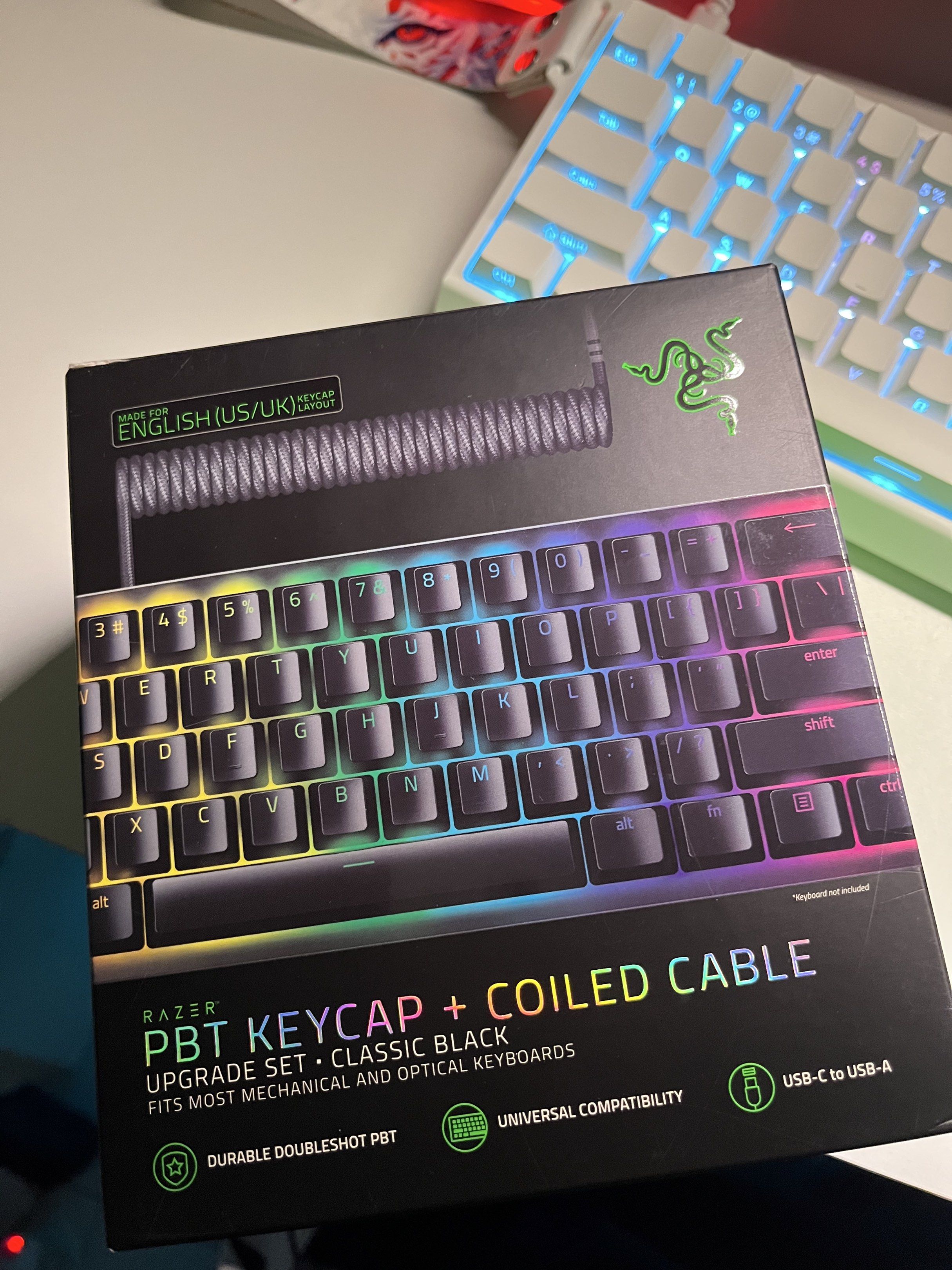Razer PBT Keycap + Coiled Cable Upgrade Set, Mobile Phones & Gadgets ...
