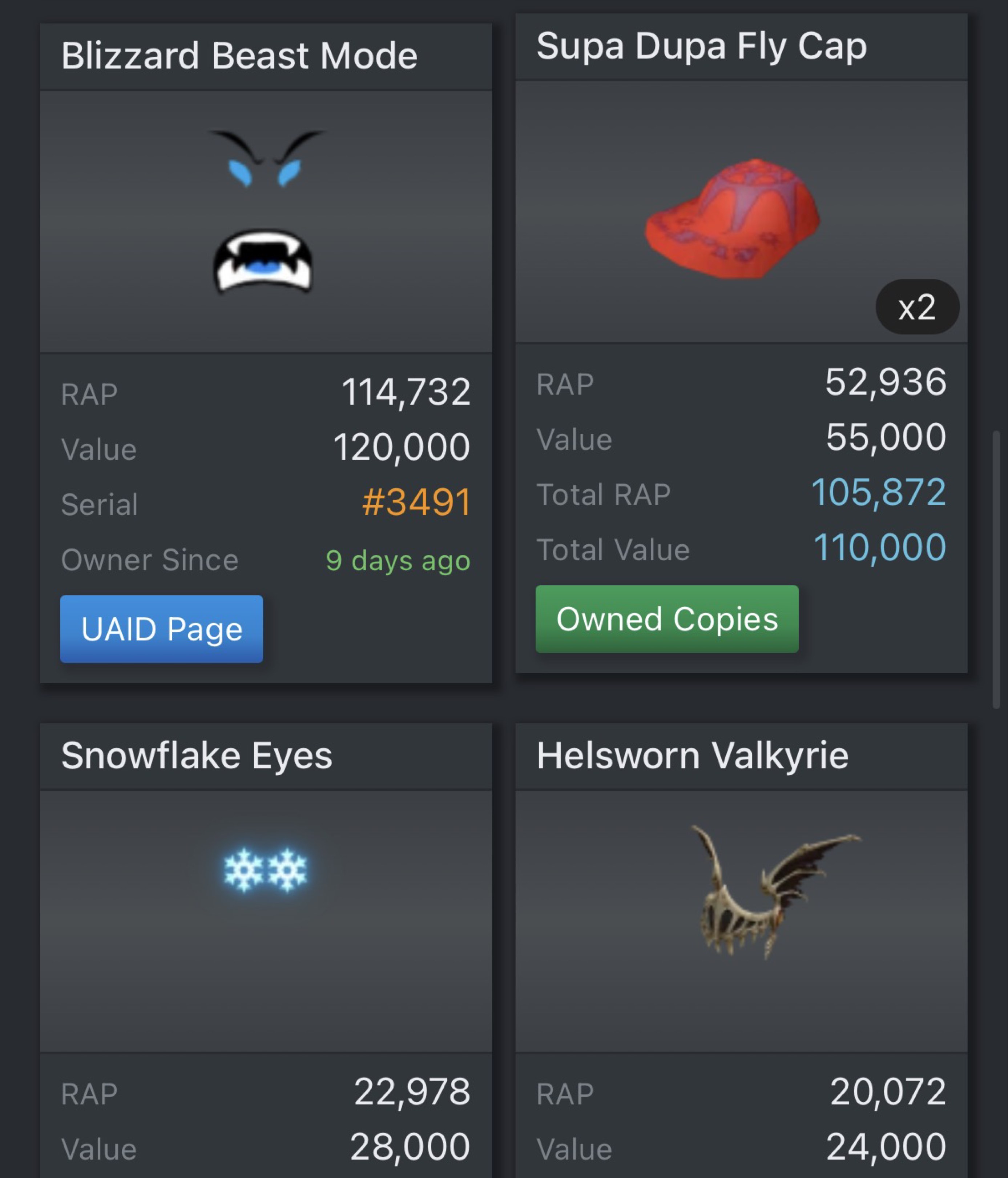 Roblox Limiteds, Video Gaming, Video Games, Others on Carousell