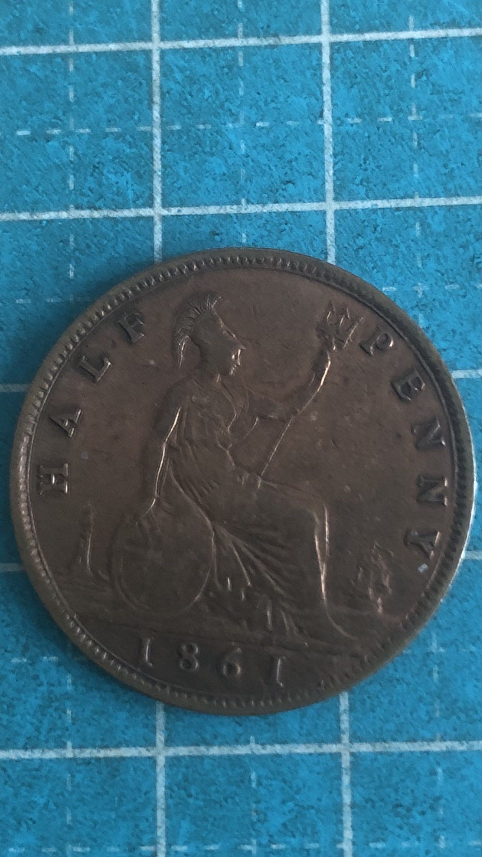 📣🈹Sale 15% disc/Fixed Price Uk 1/2 Penny 1861 (1st Type) , after ...