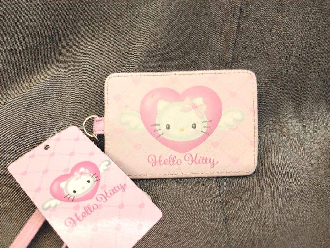 Sanrio Hello Kitty Angel Heart ID/Card Holder Pass Case with Strap ...