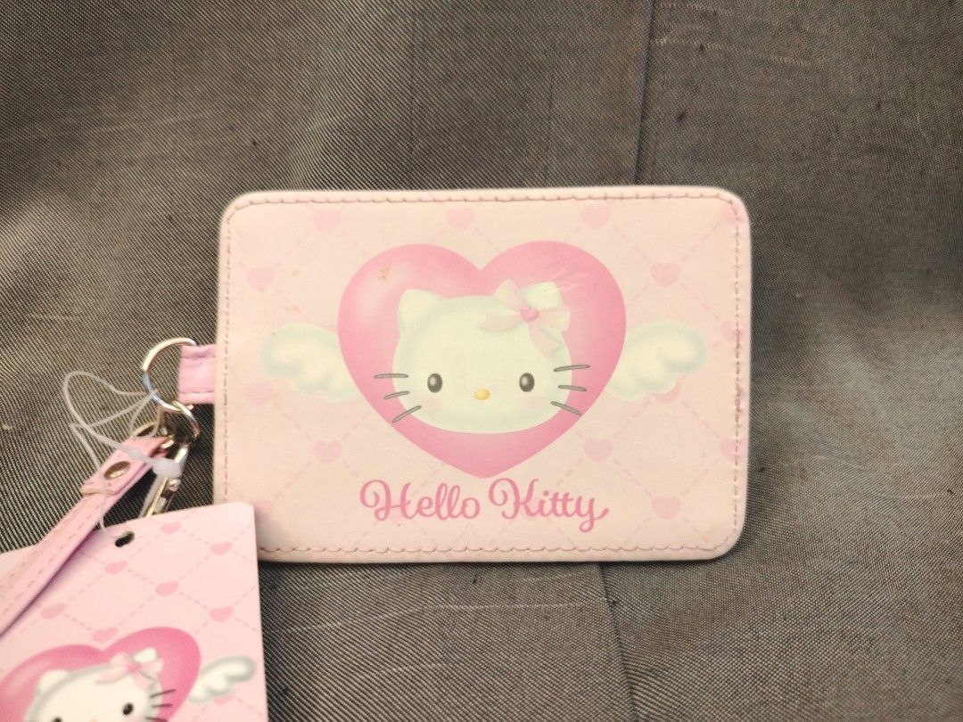 Sanrio Hello Kitty Angel Heart ID/Card Holder Pass Case with Strap ...