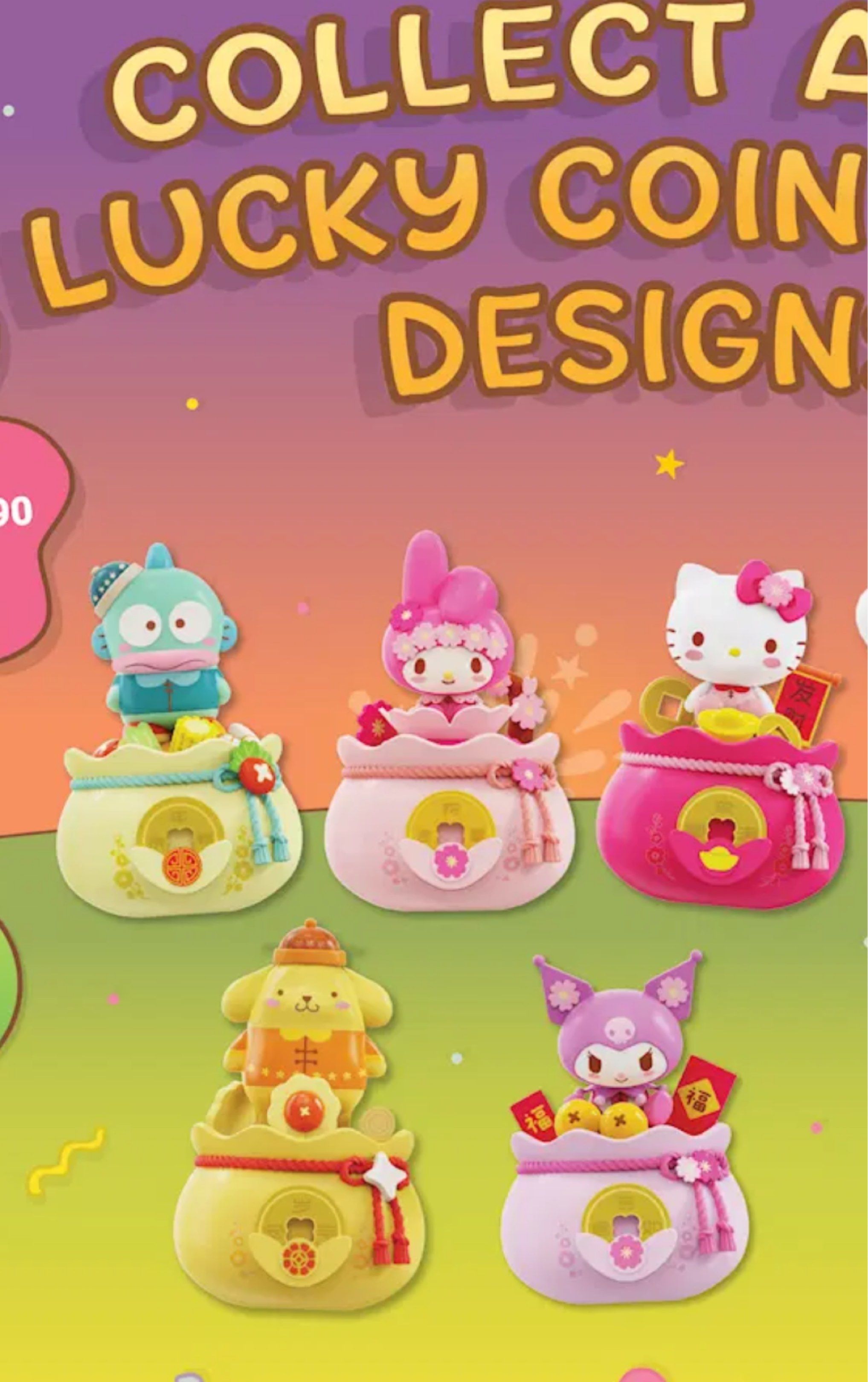 Sanrio Lucky Coin Bank Blind Box Figure, Hobbies & Toys, Toys & Games ...