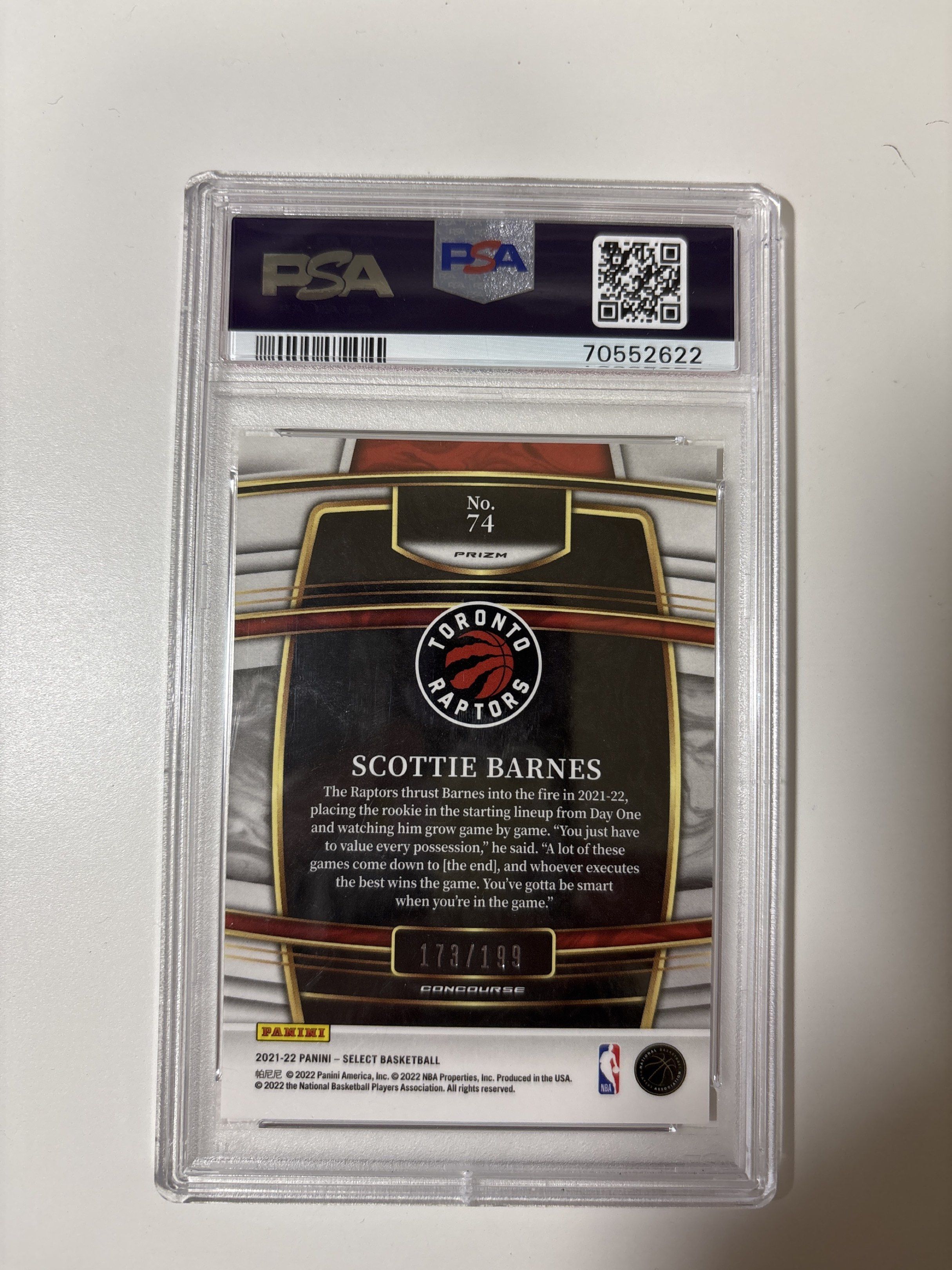 Scottie Barnes rookie red /199 PSA 10, Hobbies & Toys, Toys & Games on ...