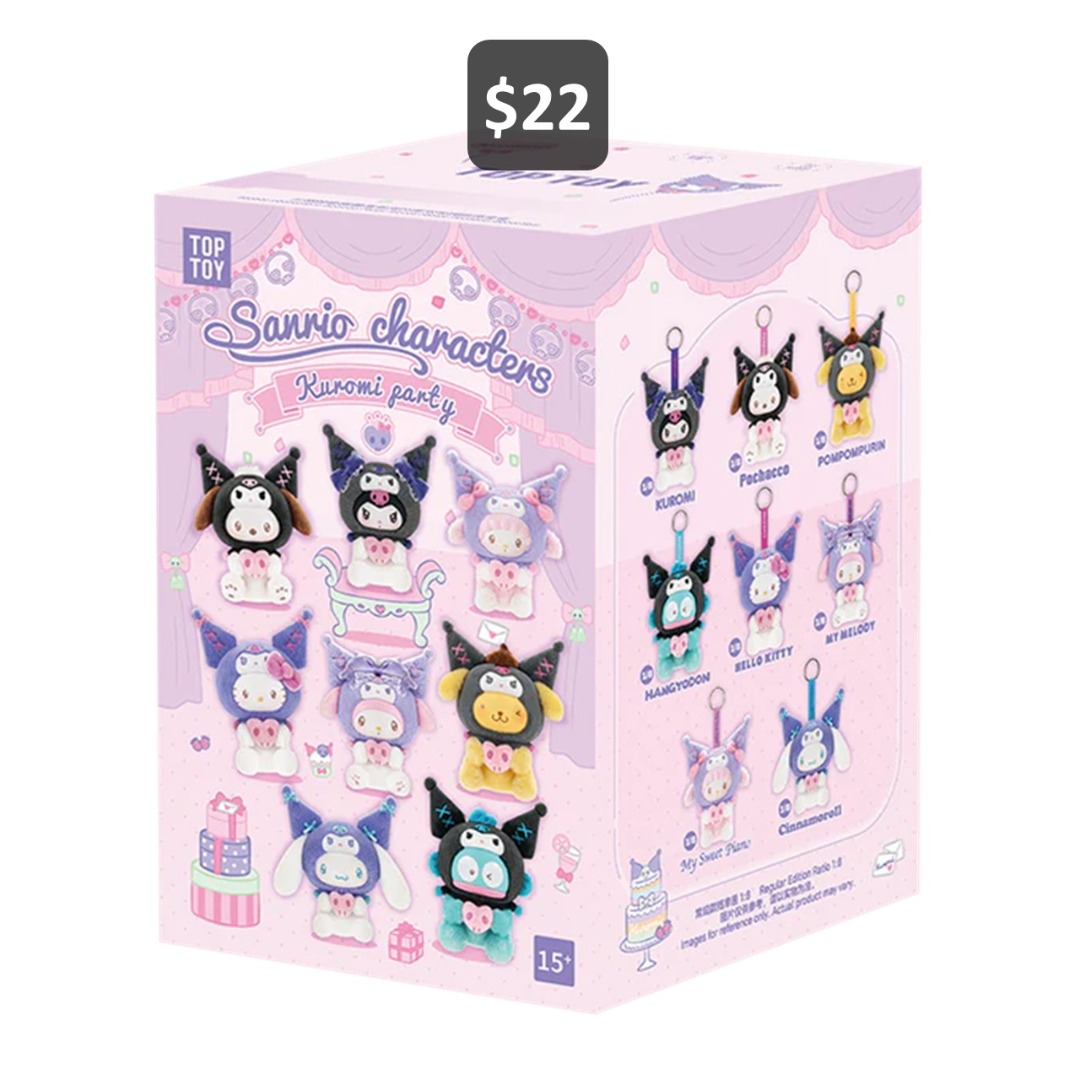 [SEALED Blind Box] Sanrio Characters Kuromi Party Keychain Series Plush ...
